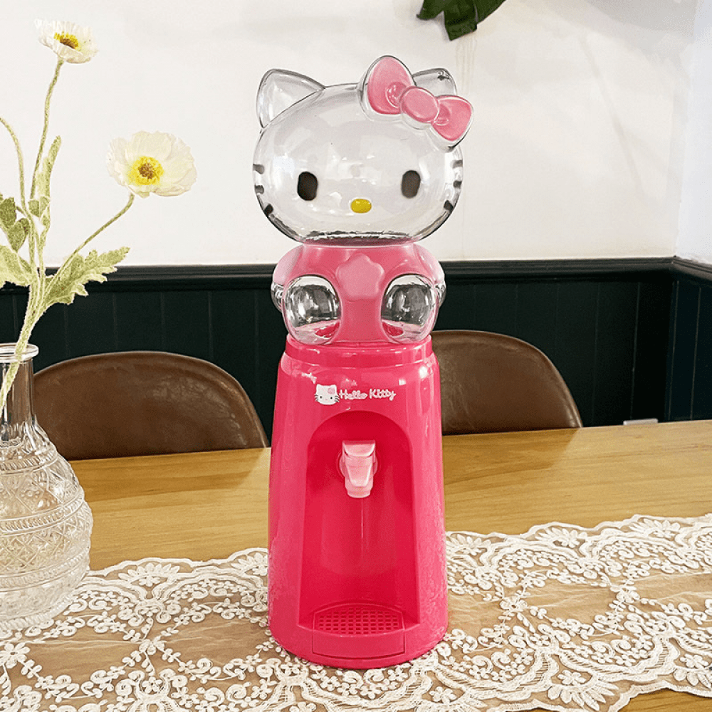 HelloKitty Mini Cartoon Water Dispenser - Cute Press-Action Drinking ...
