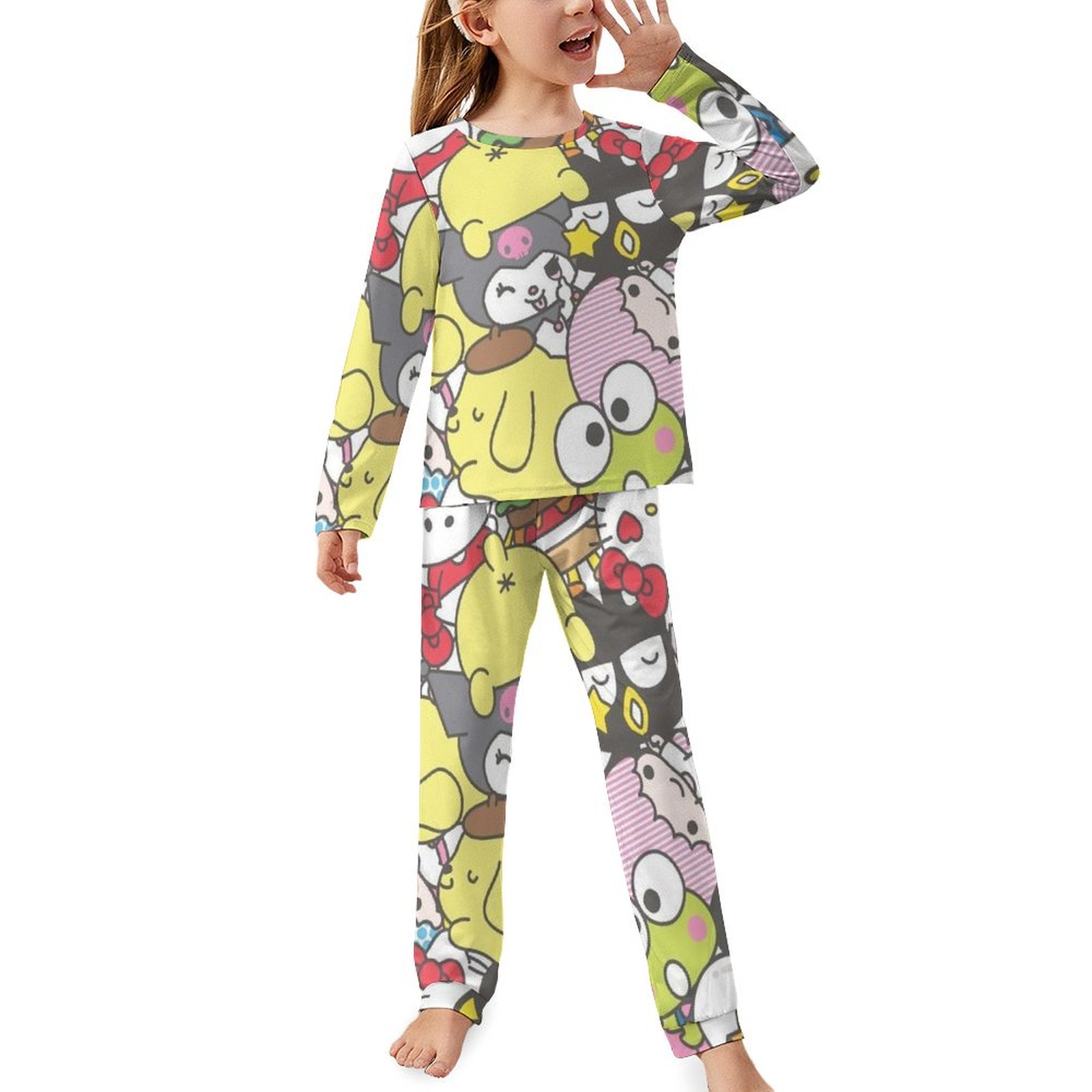 Hellocat-Kitty Child Pajamas Set for Boys Girls 6 Sizes, Long Sleeve ...