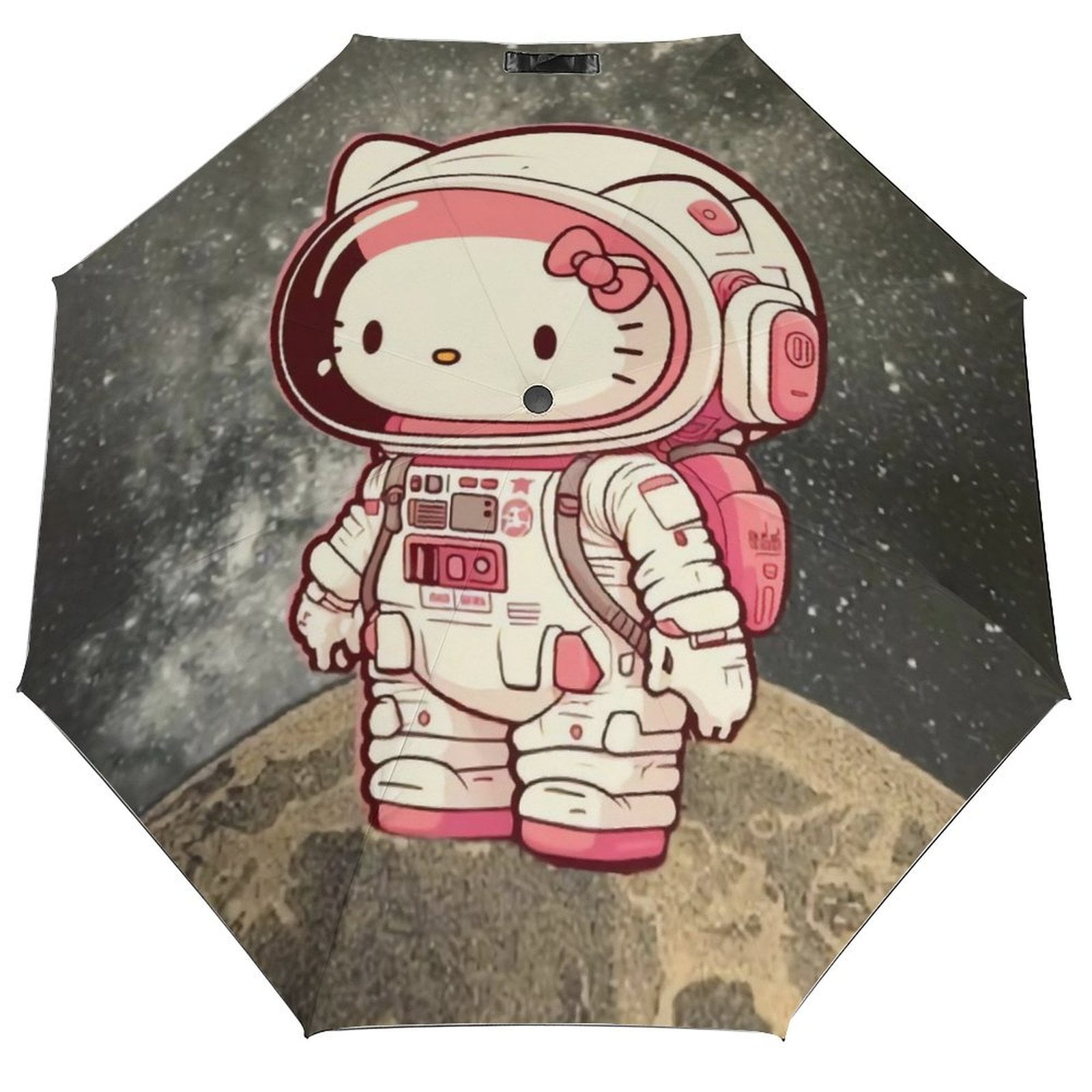 Hellokitty Moon Space Travel Automatic Folding Rain Umbrellas with ...