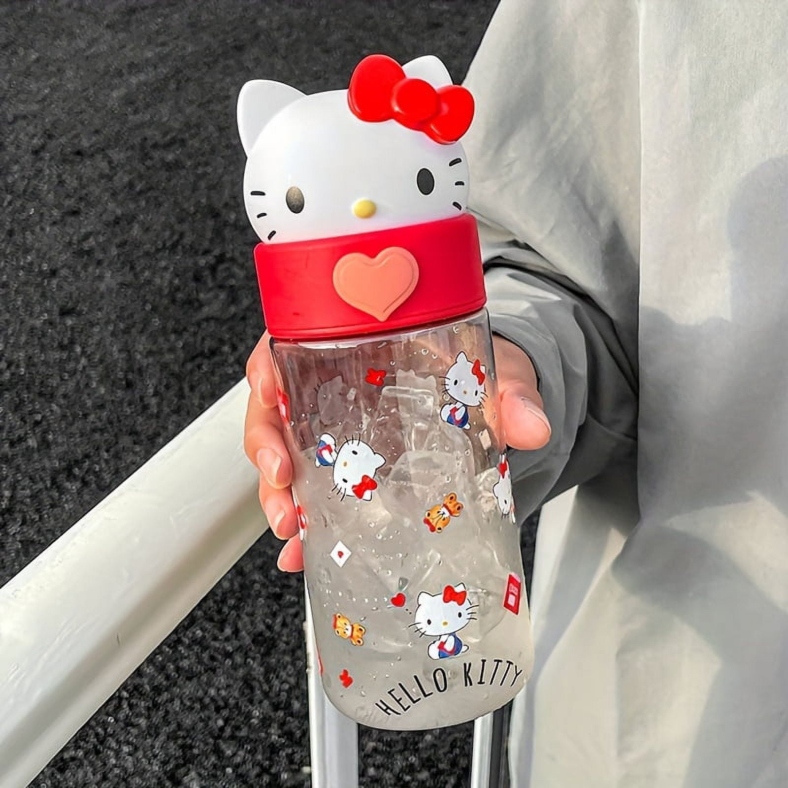Hellokitty Plastic Cute Water Bottle 16.91oz Food Grade Portable Water ...