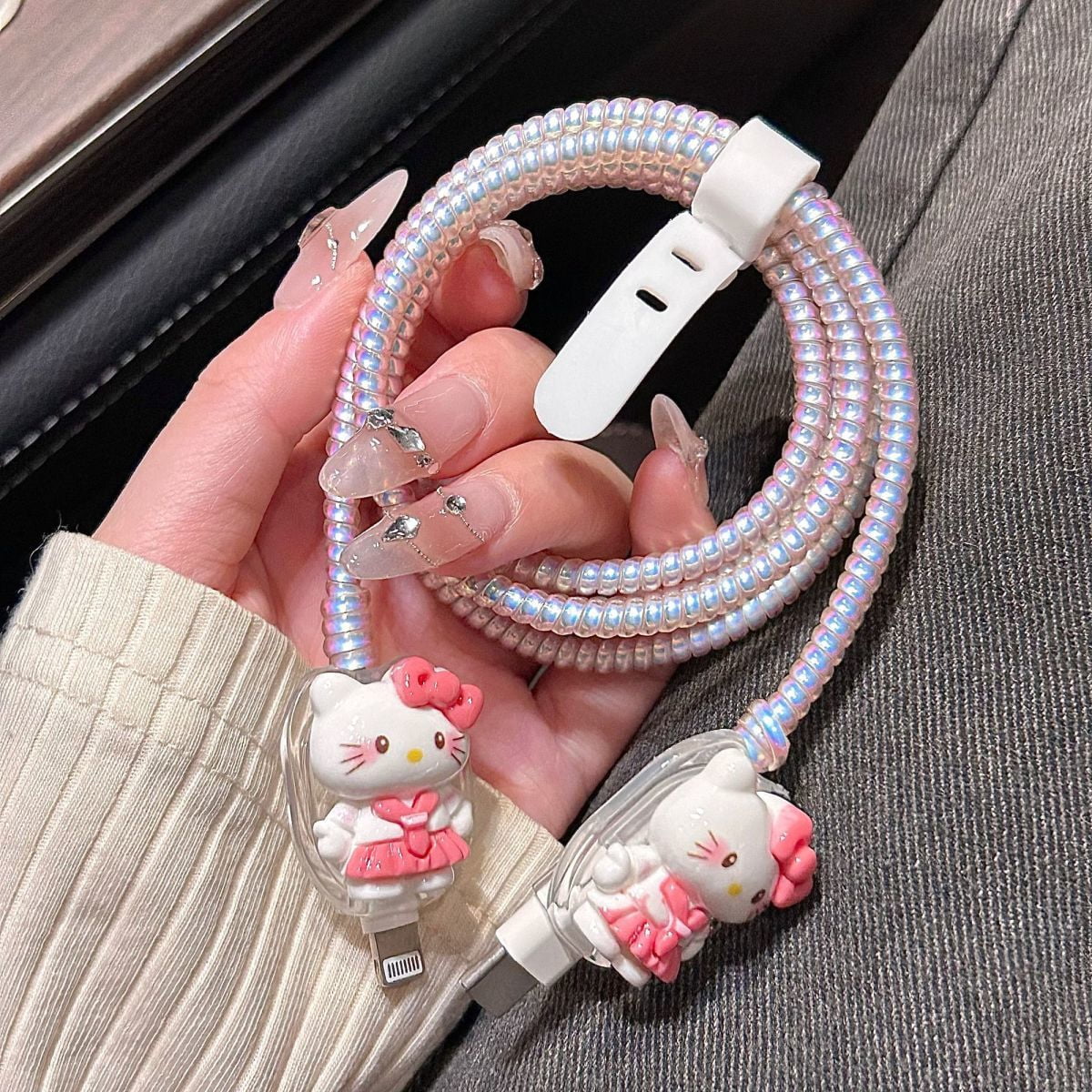 Hellokitty Sanrio Kuromi New 20W Data Cable Protector Case For Iphone ...
