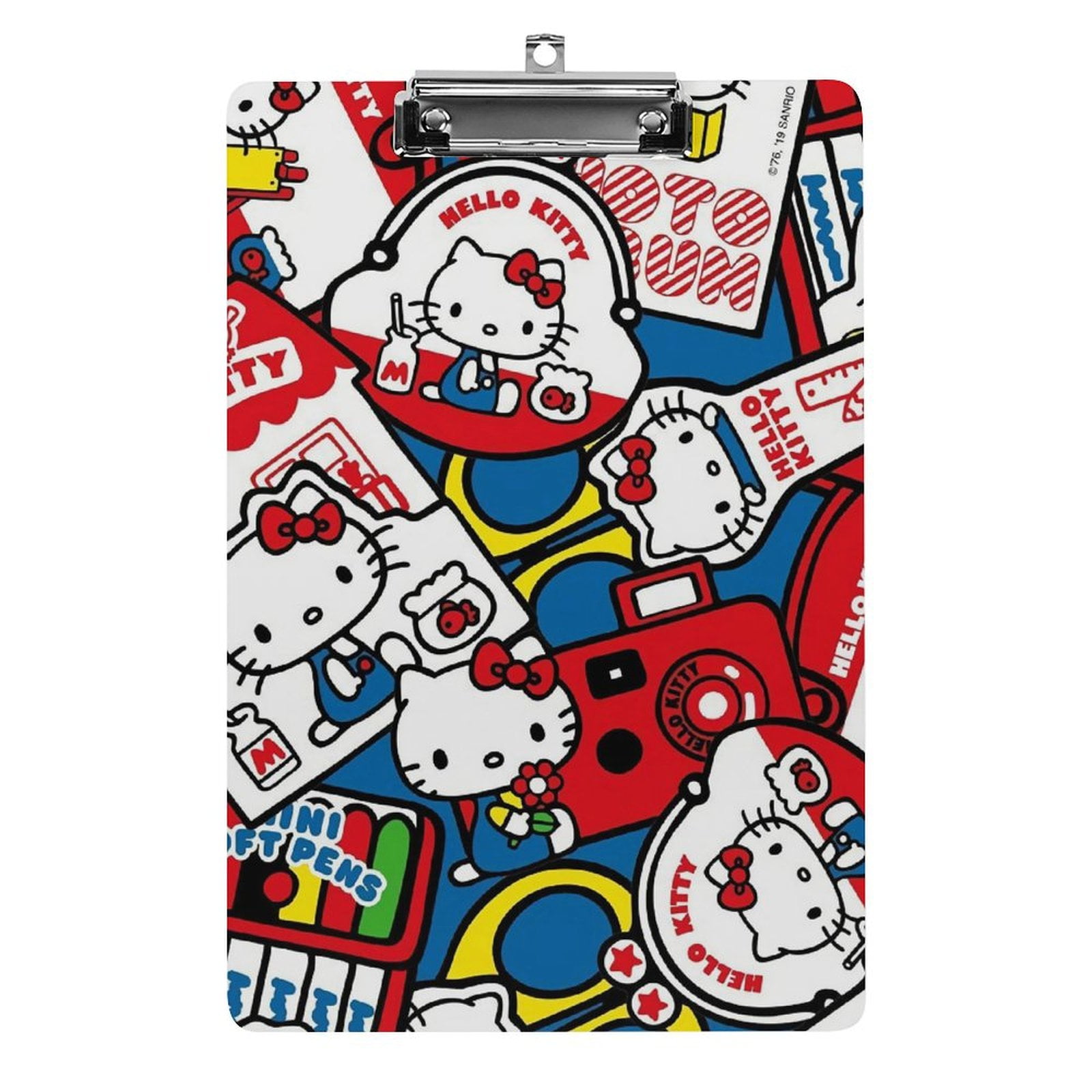 Hellokitty2 Acrylic Clipboard A4 Size, Standard Letter Clip Board with Stainless Steel Hanging ...