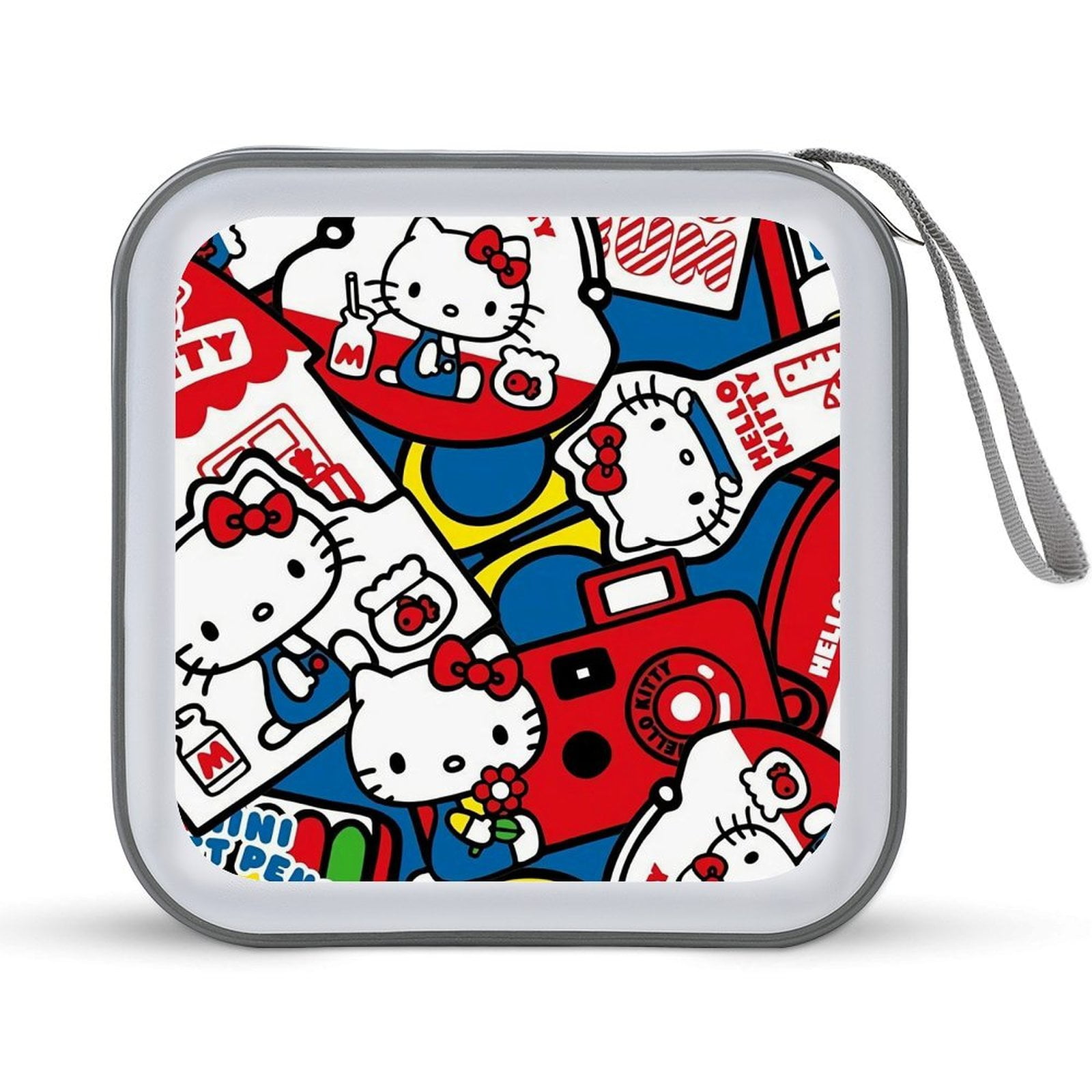 Hellokitty2 CD Case, 40 Capacity VCD/DVD Case Holders Wallet Hard Plastic DVD Disc Organizer ...