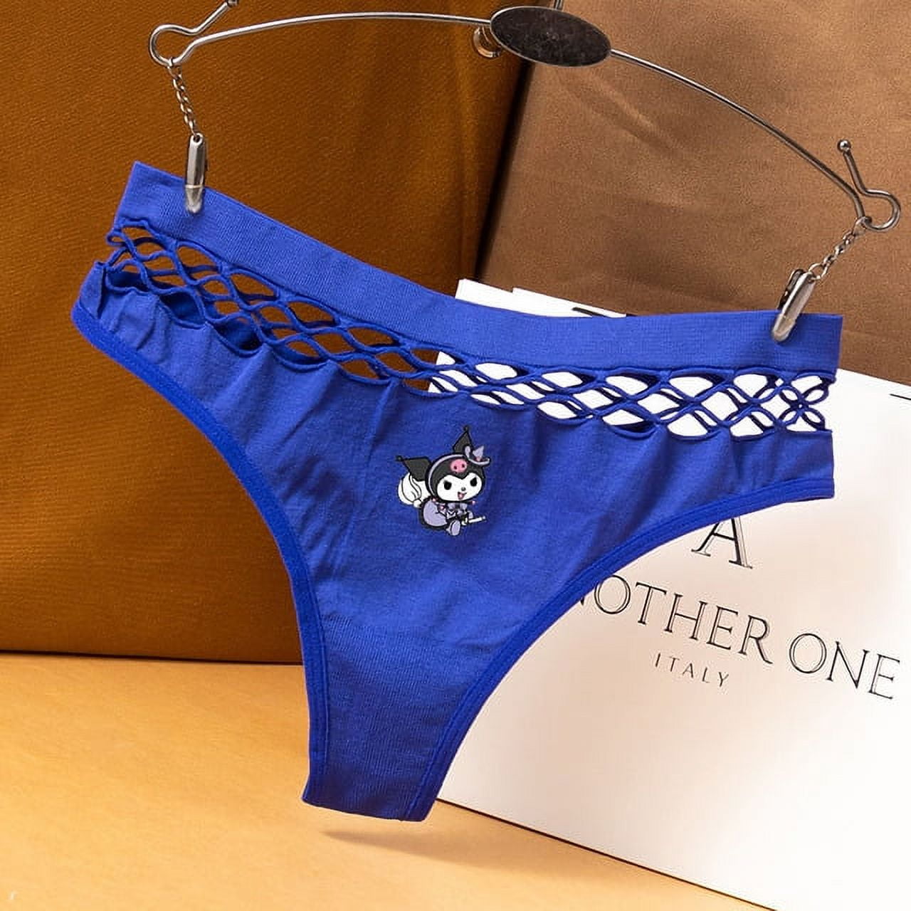 Hellokittys Kuromi Cartoon Sexy Thong Fishnet Hole Hollow Sports ...