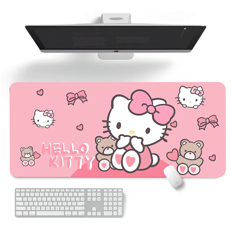 Hellos Cat Kitty Pc Accessories Anime Mouse Pad Xxl Gaming Laptops ...