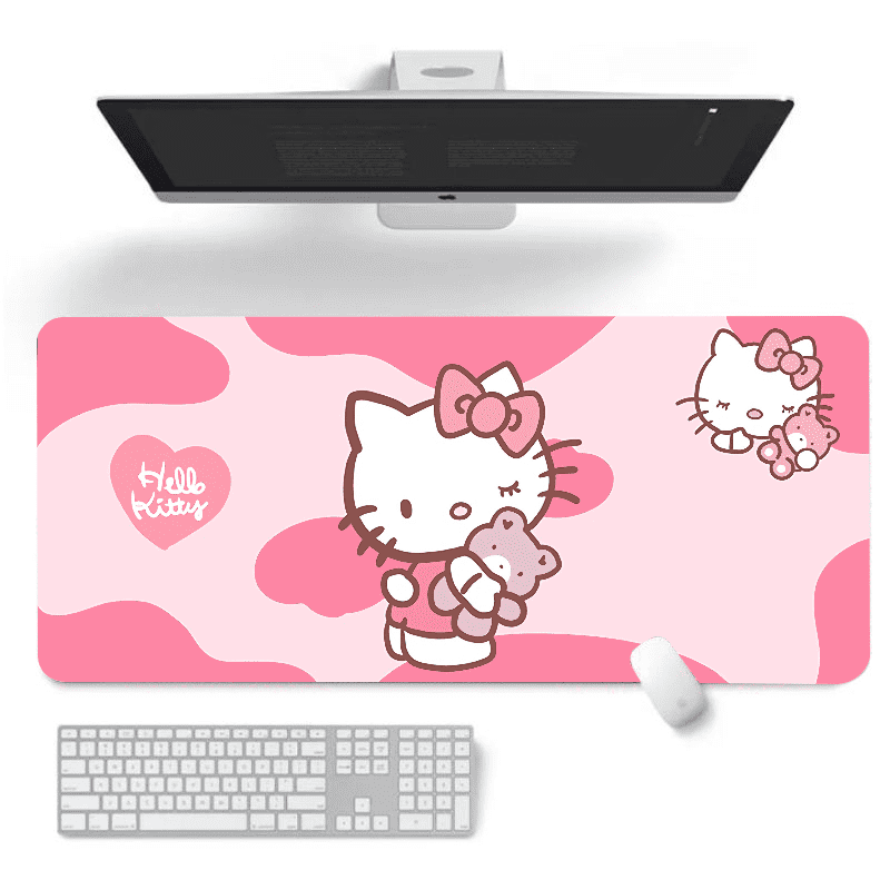 Hellos Cat Kitty Pc Accessories Anime Mouse Pad Xxl Gaming Laptops ...