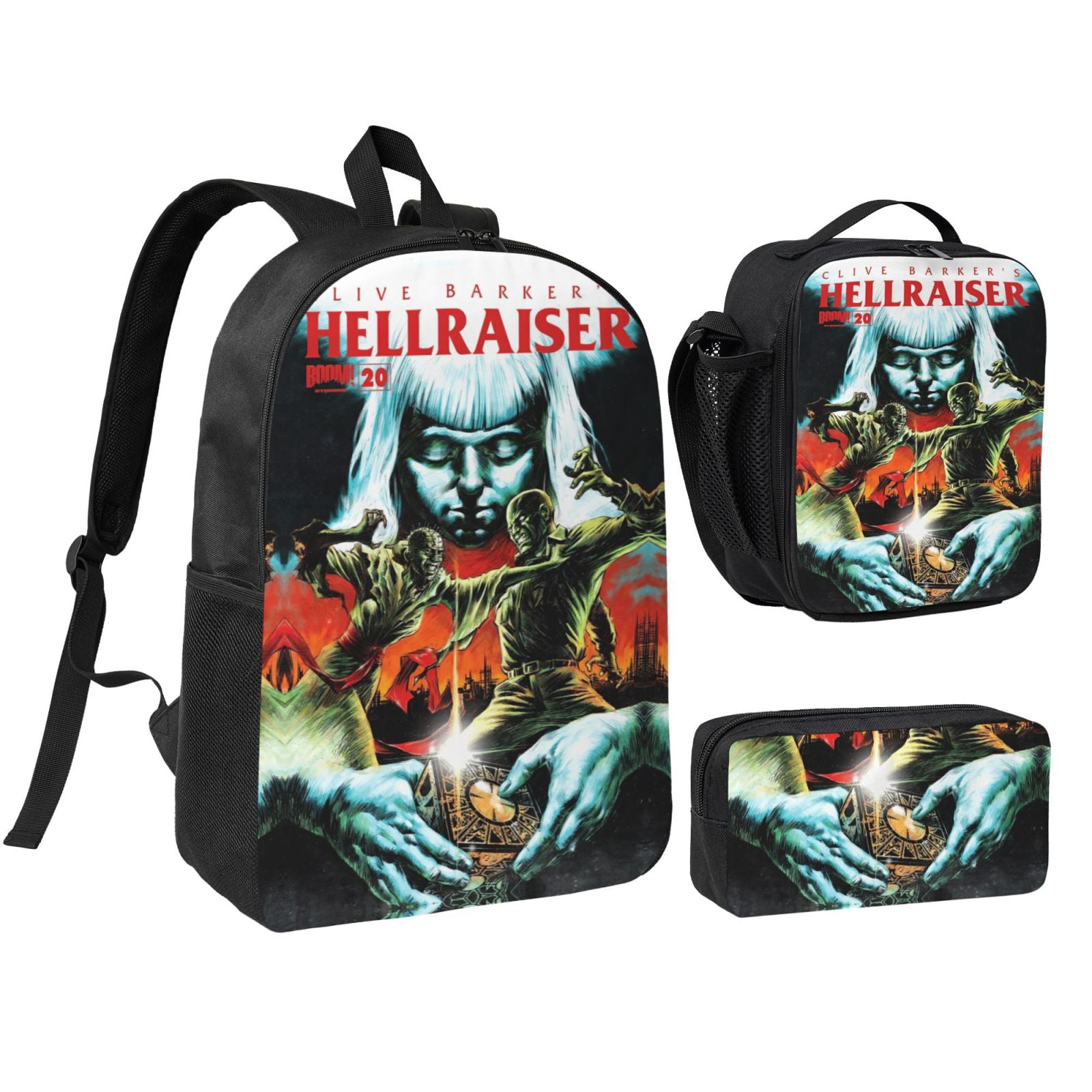 Hellraiser Backpack Set with Insulated Lunch Bag and Case for Adults ...