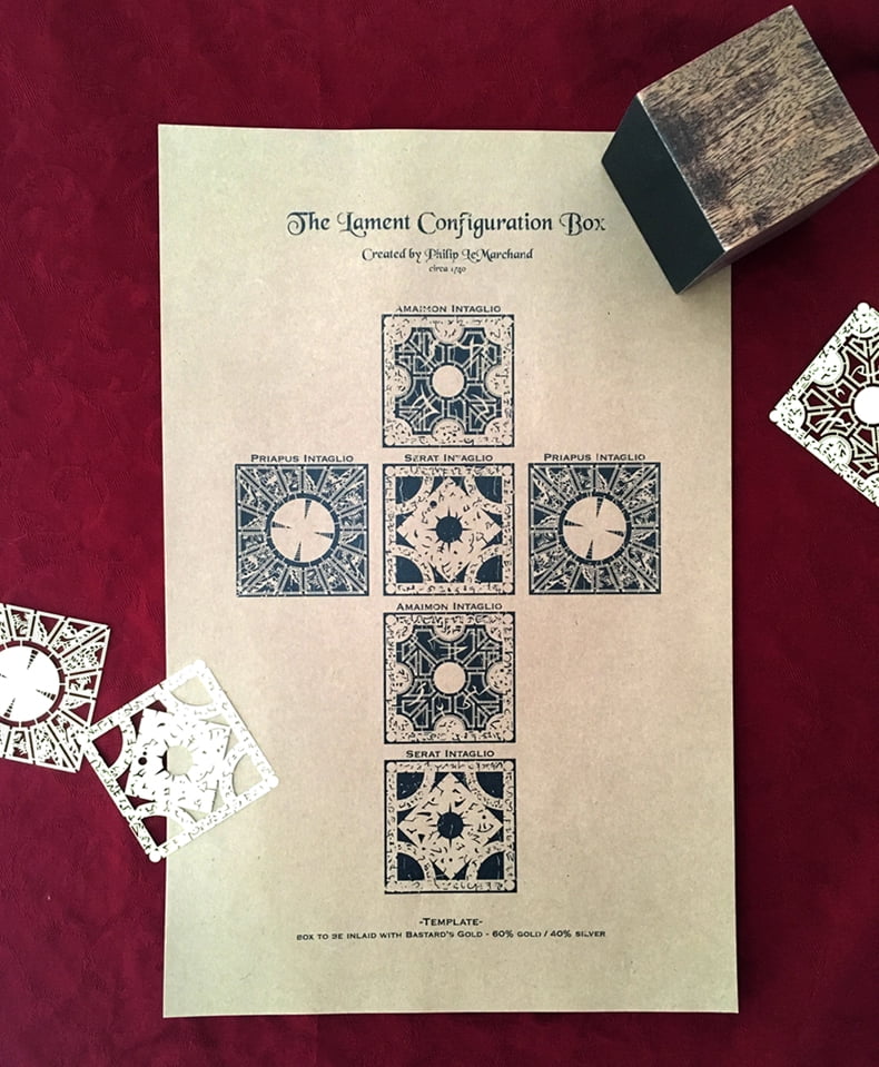 Hellraiser Puzzle Box Schematics Lithograph Poster Print - Hellraiser ...