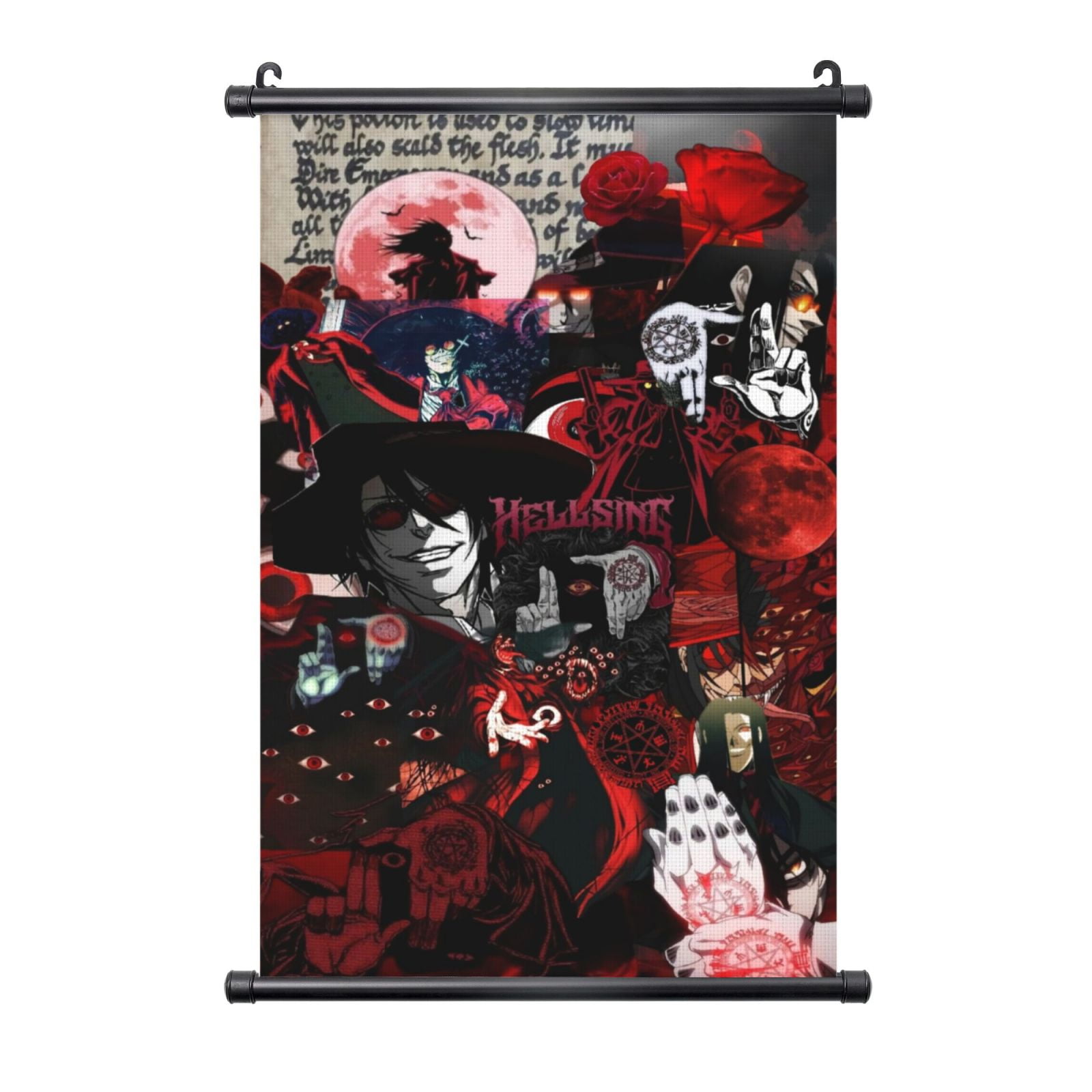 Hellsing Poster Aesthetic Canvas PVC Shaft Wall Art Hanging Hanger ...