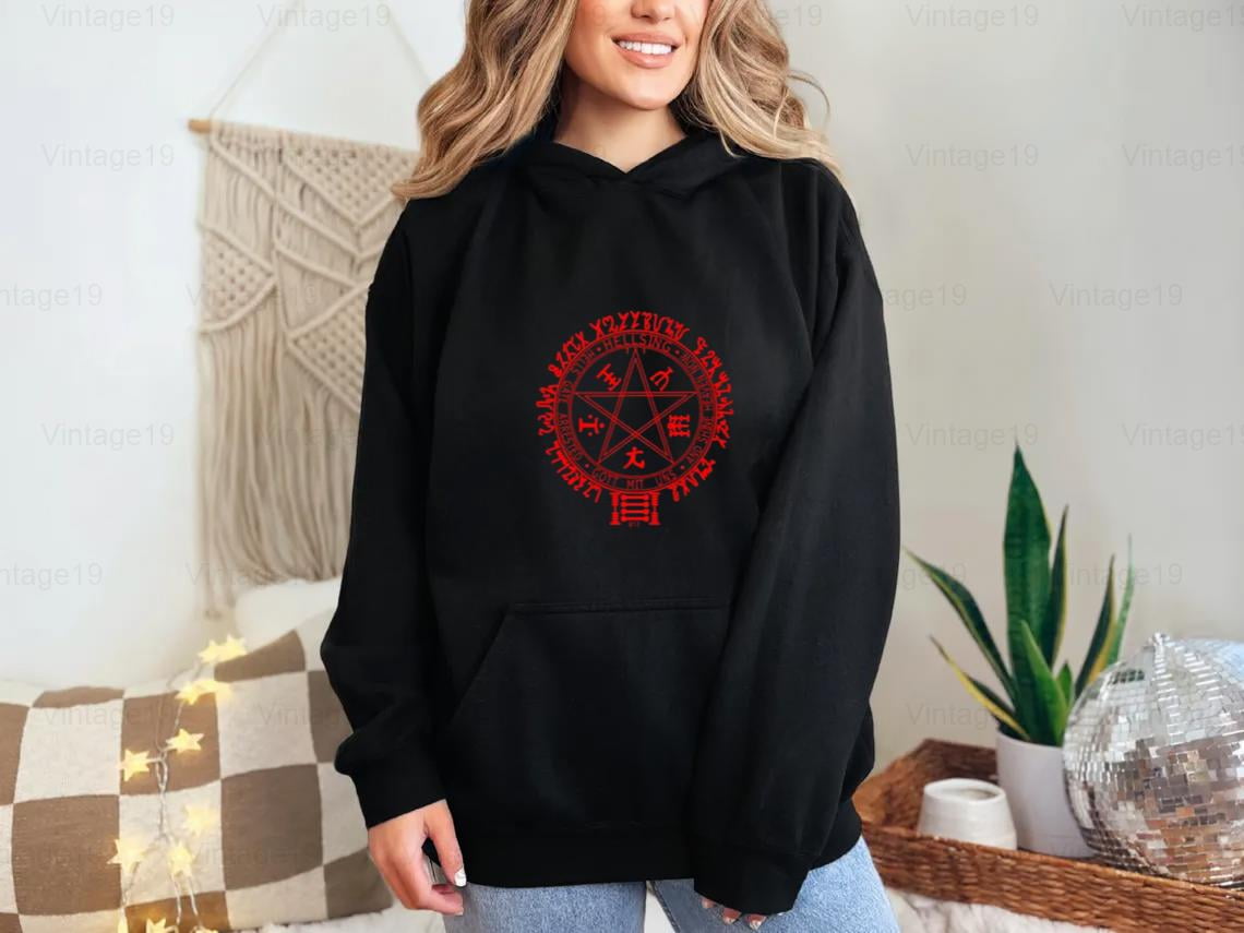 Hellsing Seal Hoodie with Vampire Hunter Gothic Anime Design, for men ...