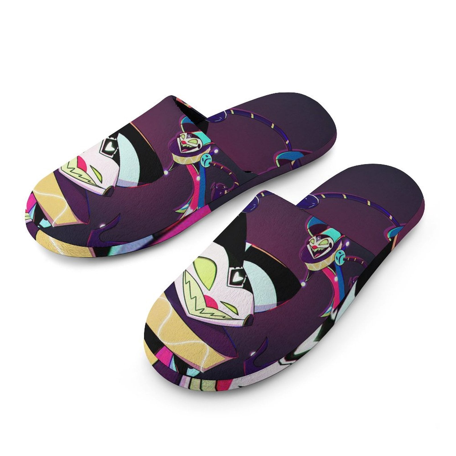 Helluva Boss Animated Women's Cotton Slippers Flannel Plush Fluffy Warm ...