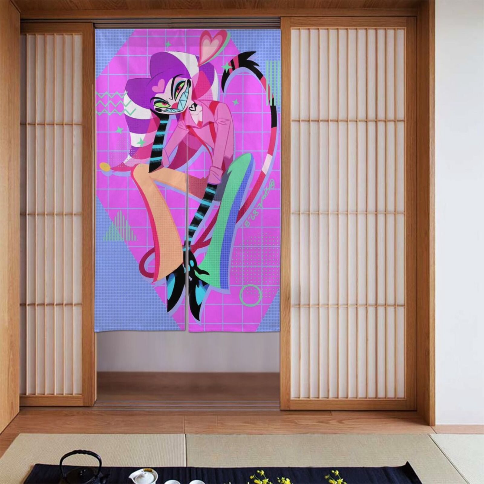 Helluva Boss Anime Door Curtains Curtains Blackout Curtains Cute Kids ...