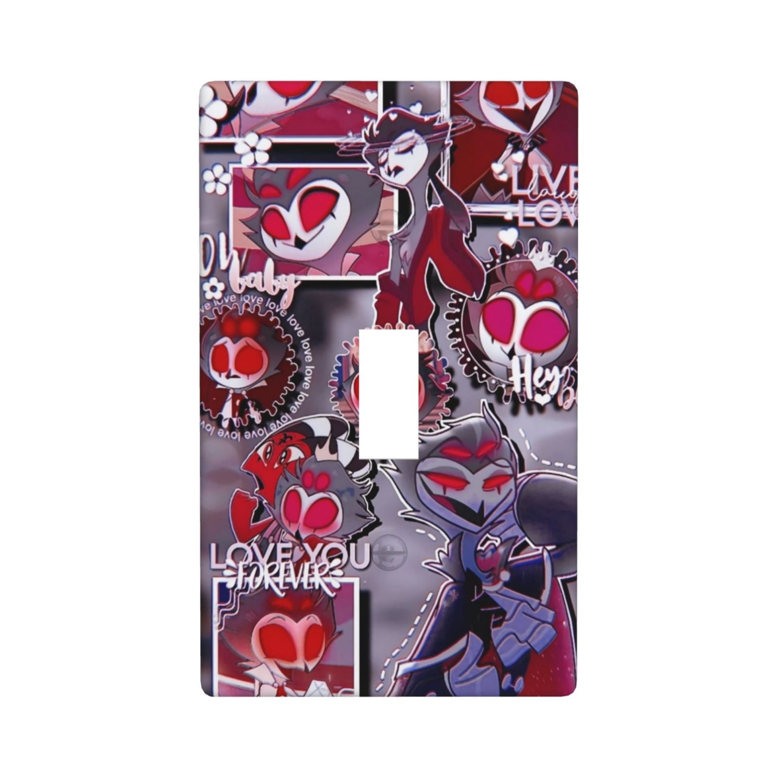 Helluva Boss Anime Light Switch Cover Plates, Single Lever Wall Plate ...