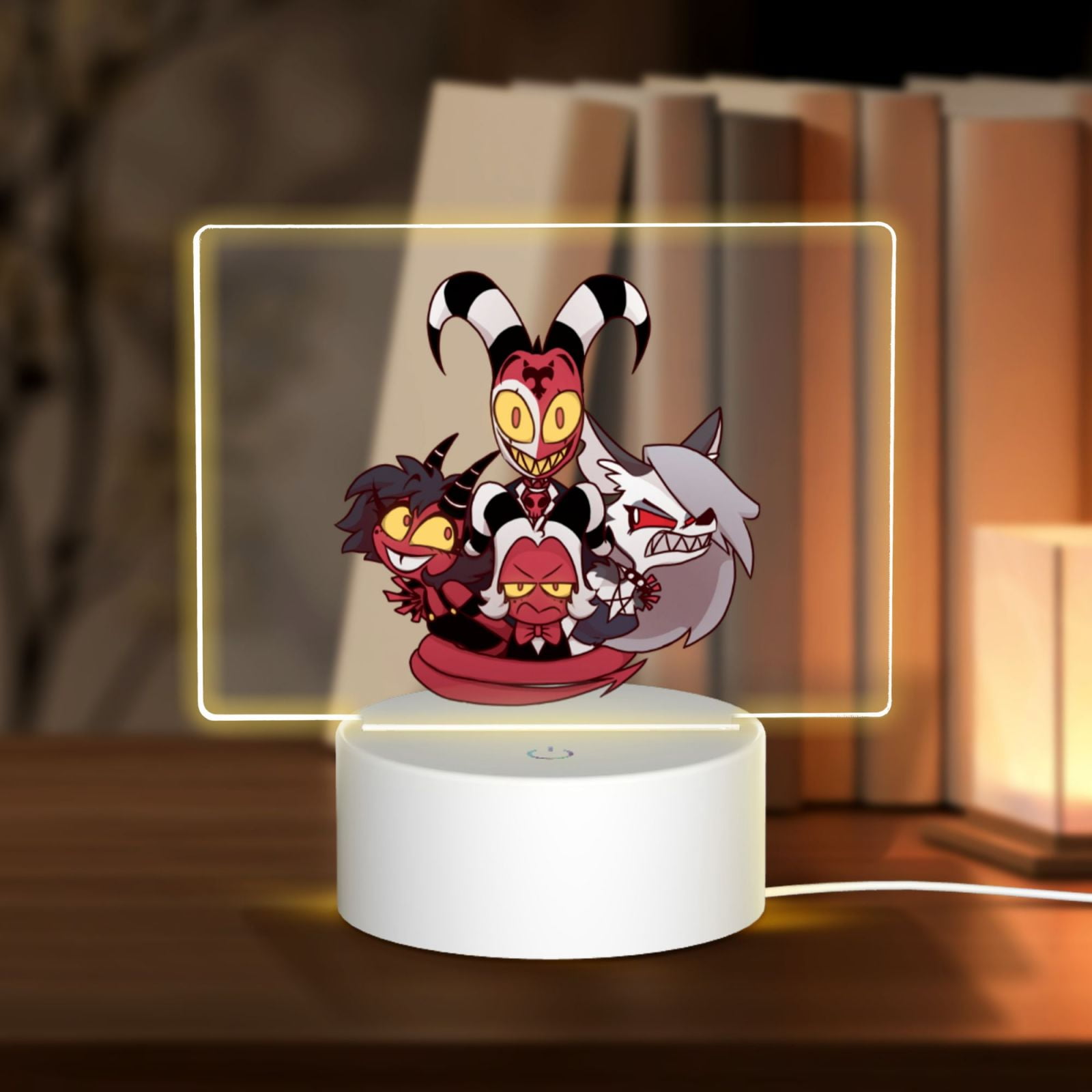 Helluva Boss Anime Rectangular Acrylic Night Light Adjustable 3 Light ...