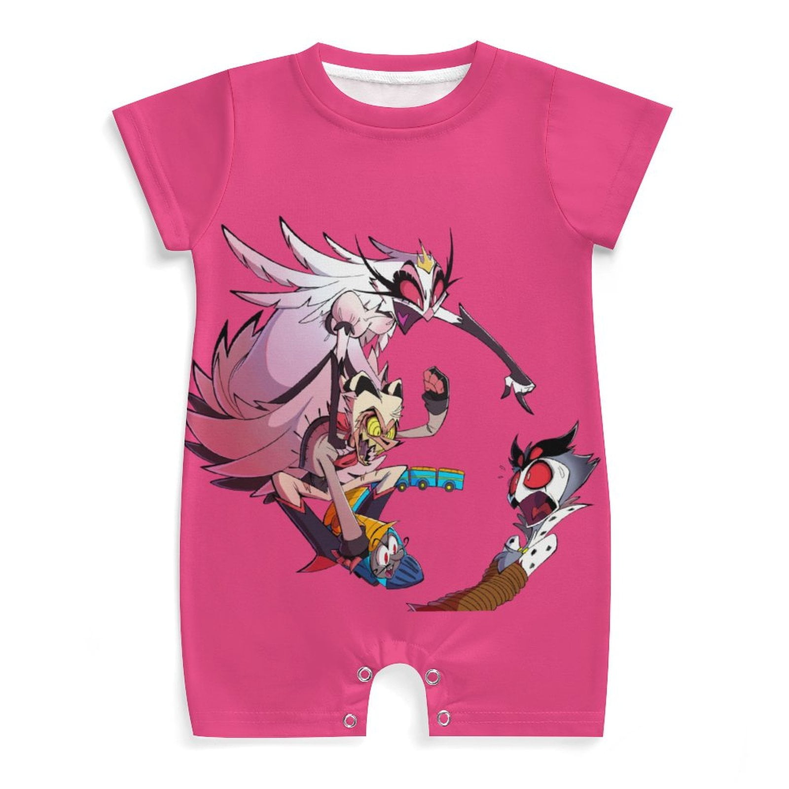 Helluva Boss Baby One-Piece Rompers Summer Short Sleeve Outfit Clothing ...