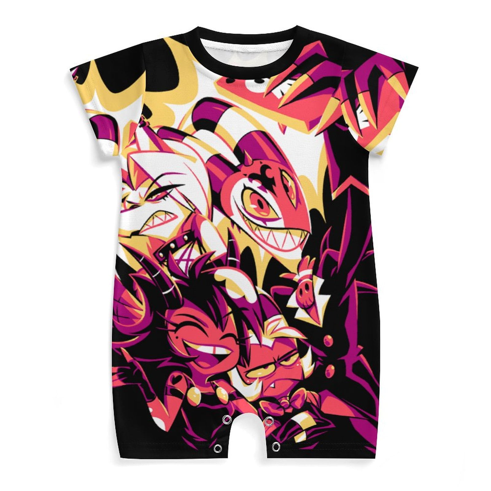 Helluva Boss Baby One-Piece Rompers Summer Short Sleeve Outfit Clothing ...