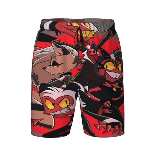 Helluva Boss Boys Swim Trunks With Boxer Brief Liner Compression Boy ...