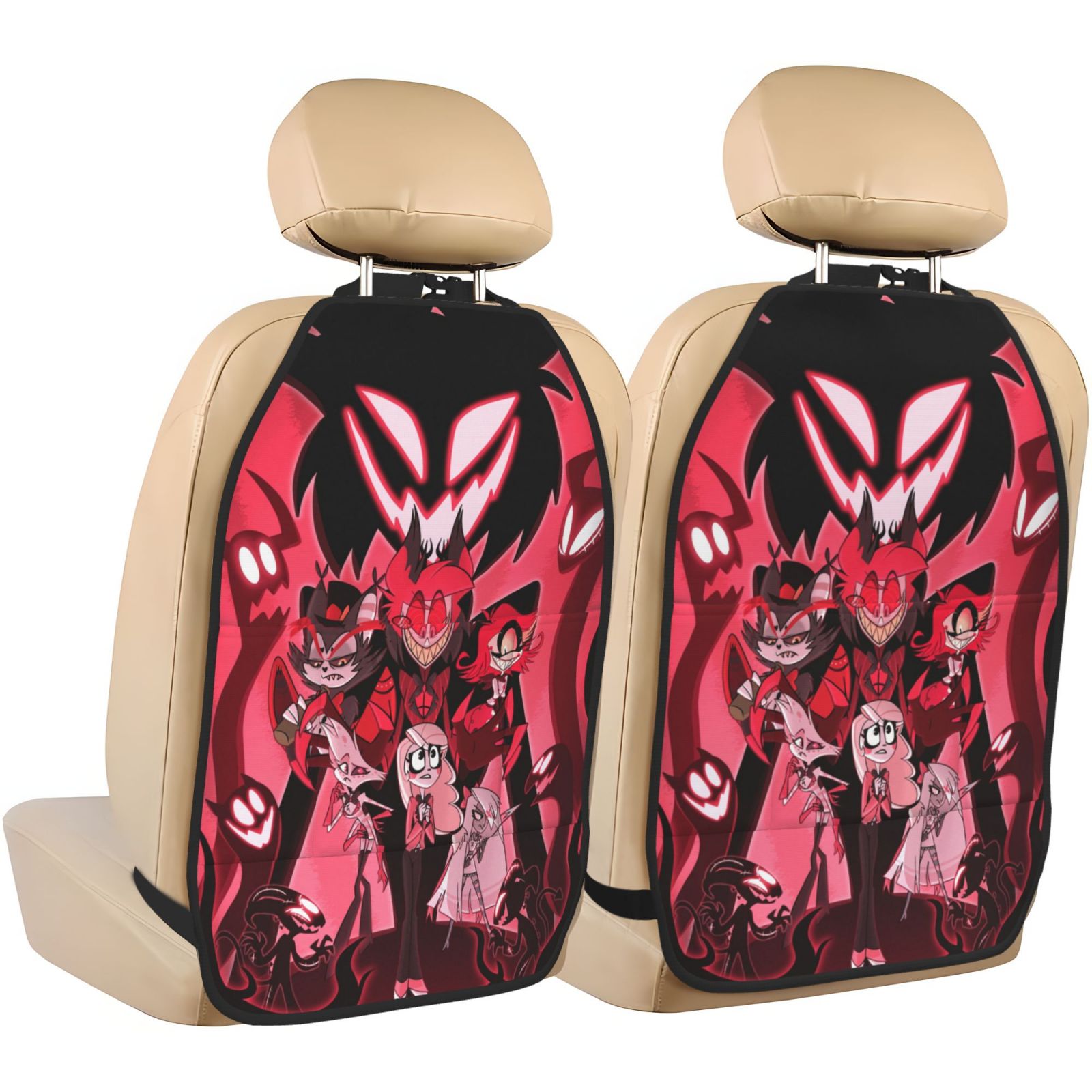 Helluva Boss Car Back Seat Organizer 2 Pack Anti-Kick Storage Mats with ...