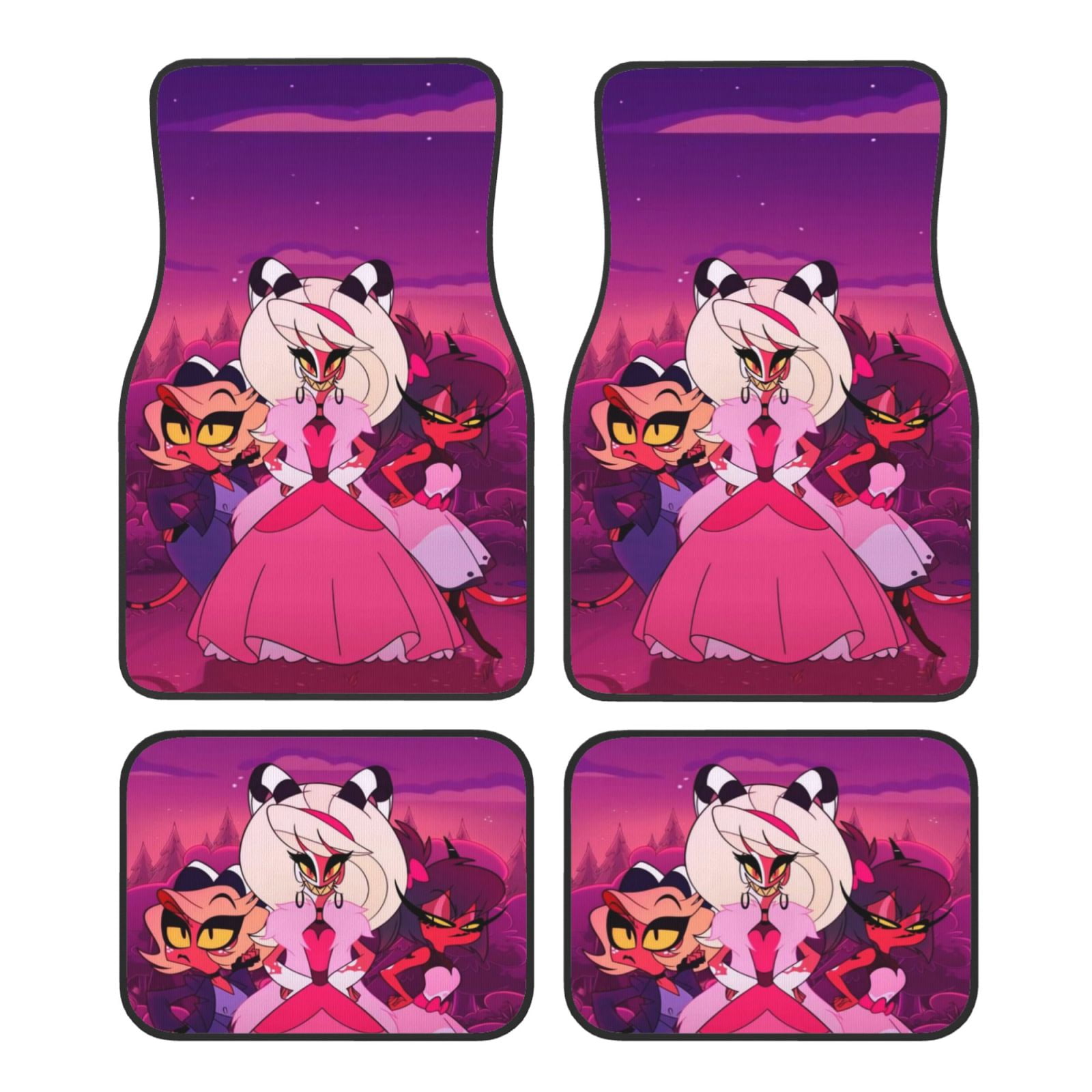 Helluva Boss Car Floor Mats Set of 4, Anti-Skid Universal Automotive ...