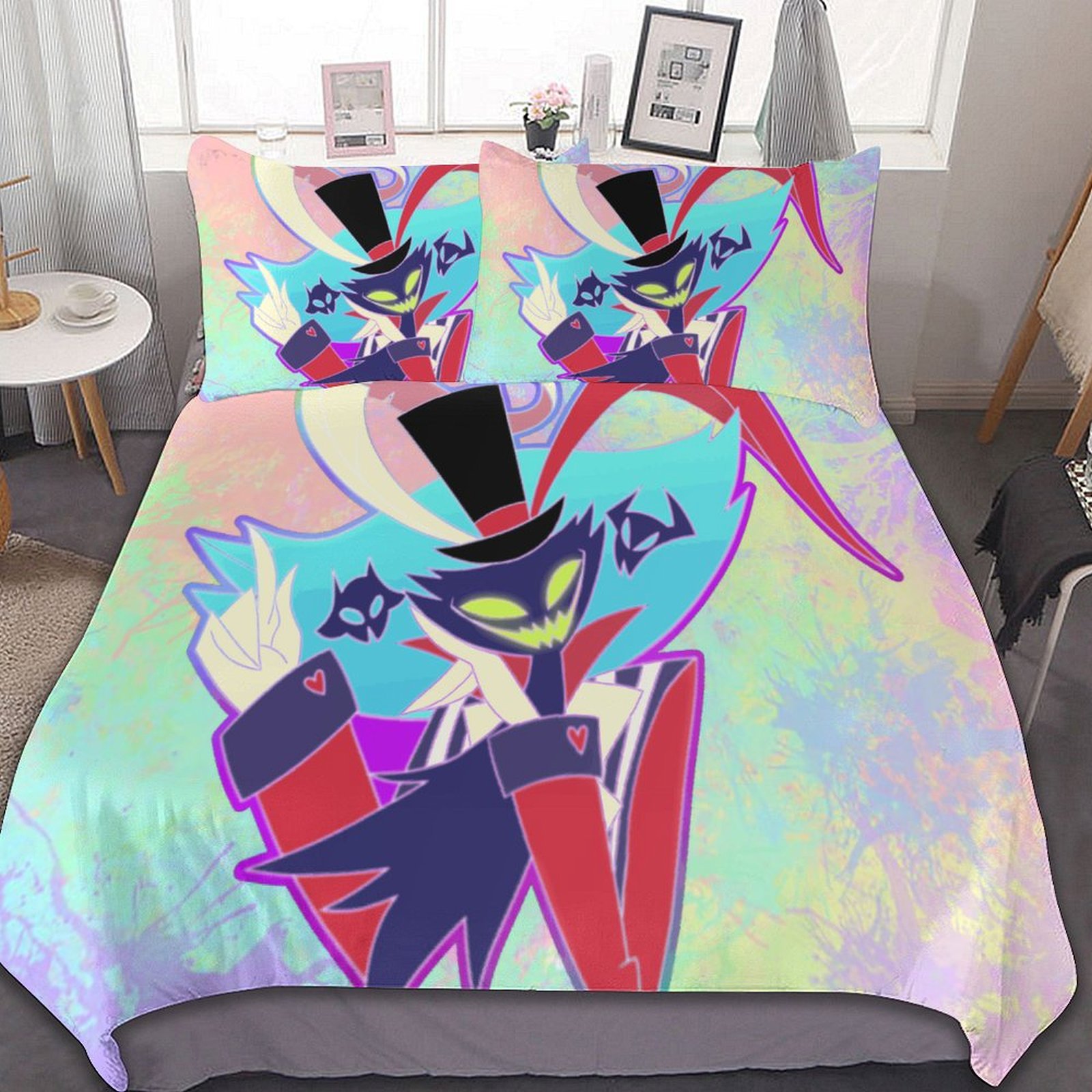 Helluva Boss Character 3 Pieces Bedding Sets Soft Comforter Sets Decor Bedroom Gifts With 1 ...