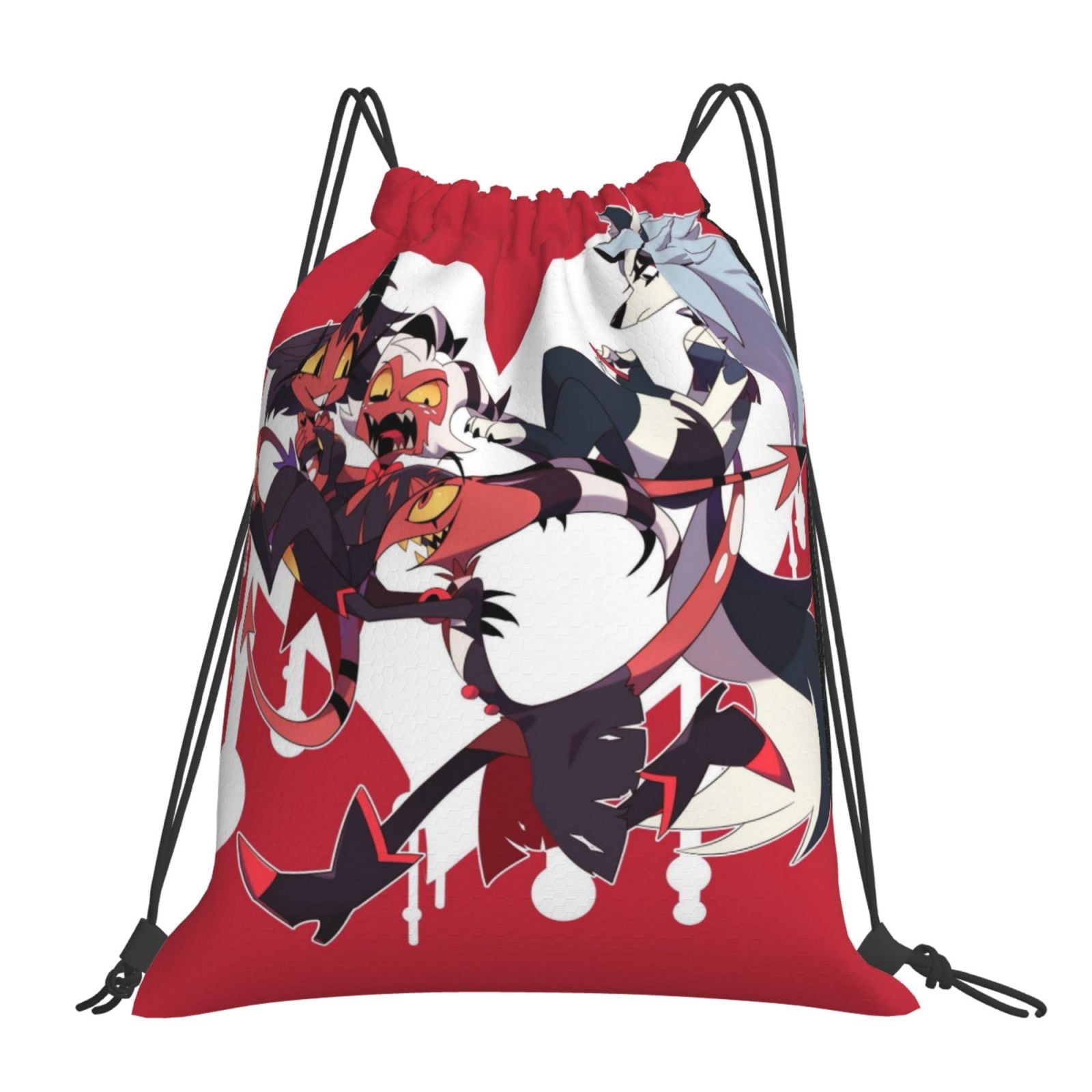 Helluva Boss Drawstring Backpack Sport Gym Bag For Yoga Swimming ...