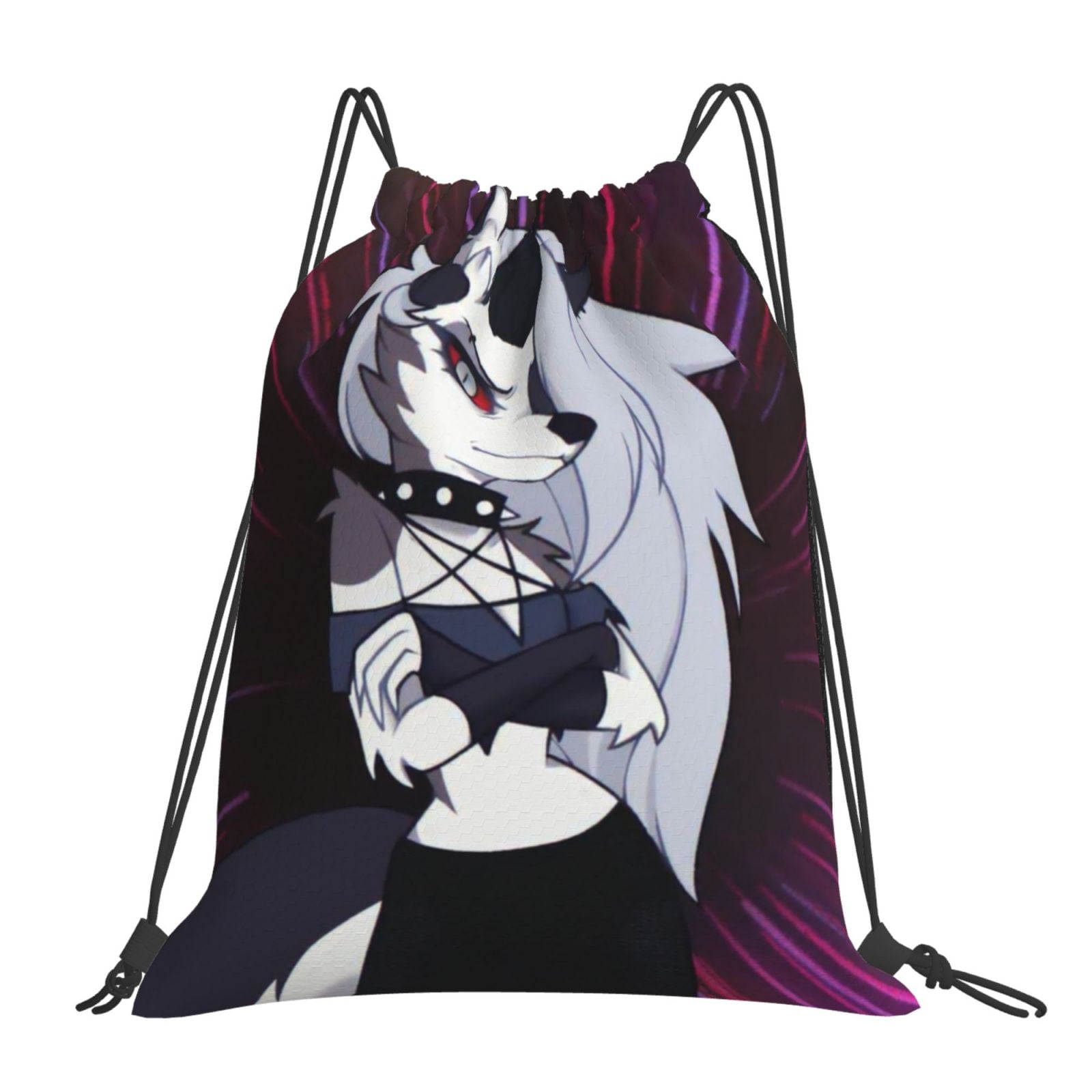 Helluva Boss Drawstring Backpack Sport Gym Bag For Yoga Swimming ...