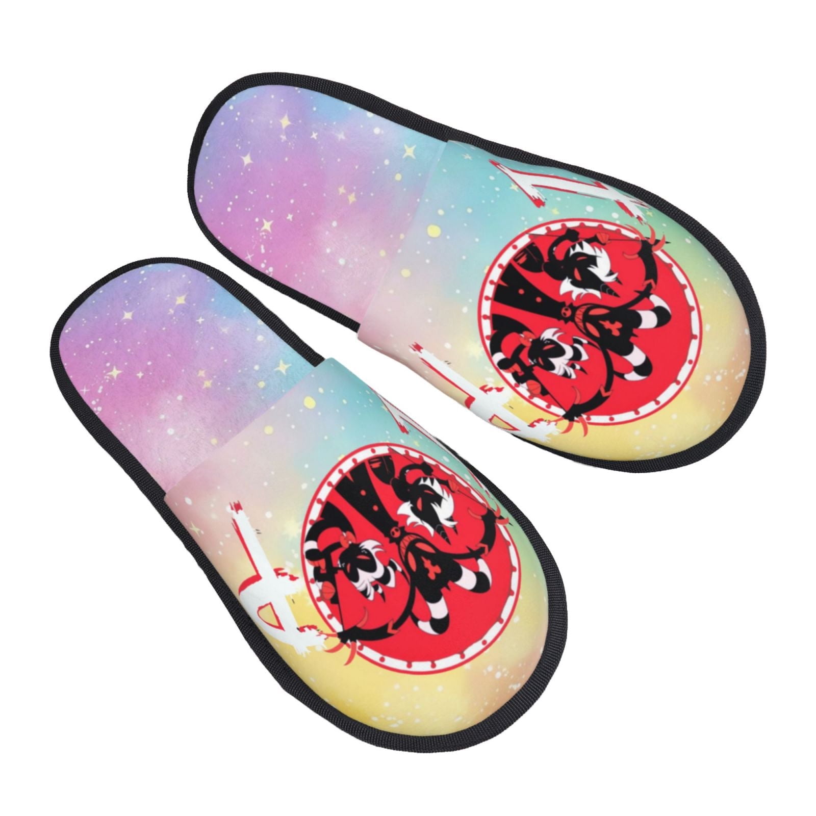 Helluva Boss Furry Slippers For Men Women Fuzzy House Slippers Winter ...