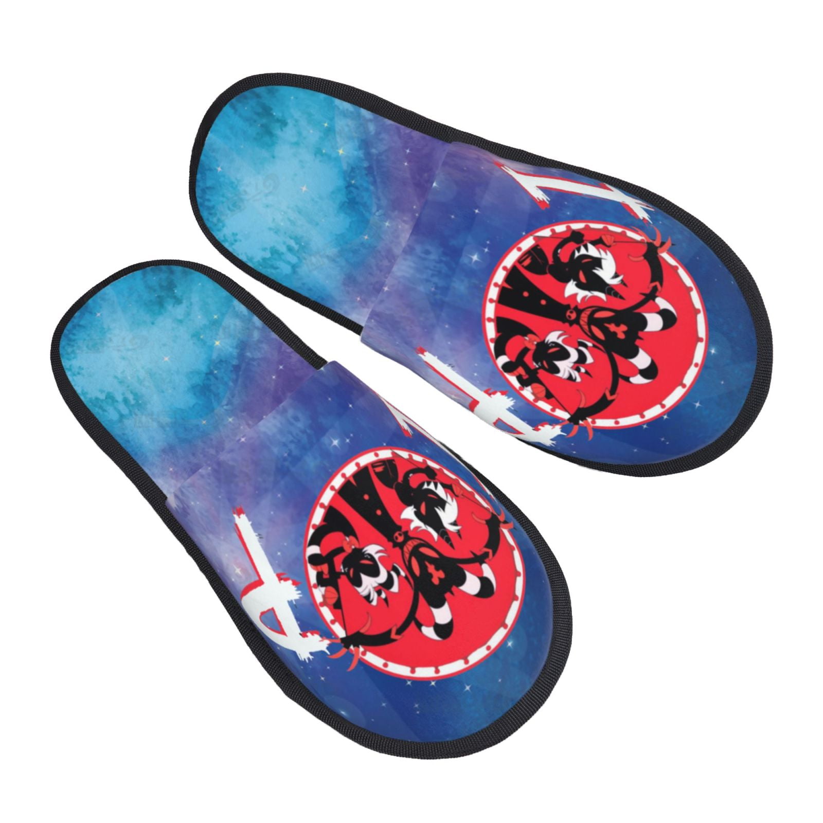 Helluva Boss Furry Slippers For Men Women Fuzzy House Slippers Winter ...