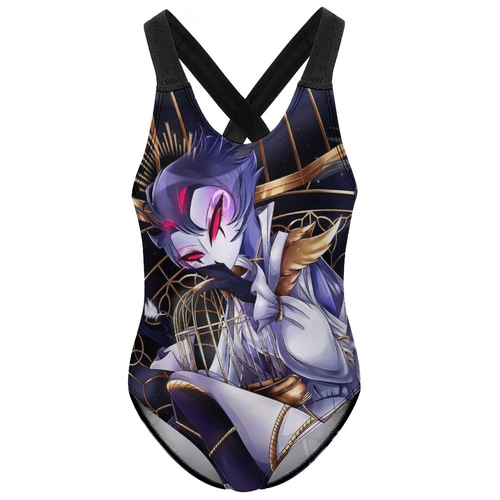 Helluva Boss Girls One-piece Swimsuit Beach Pool Kids Swimwear Bathing ...