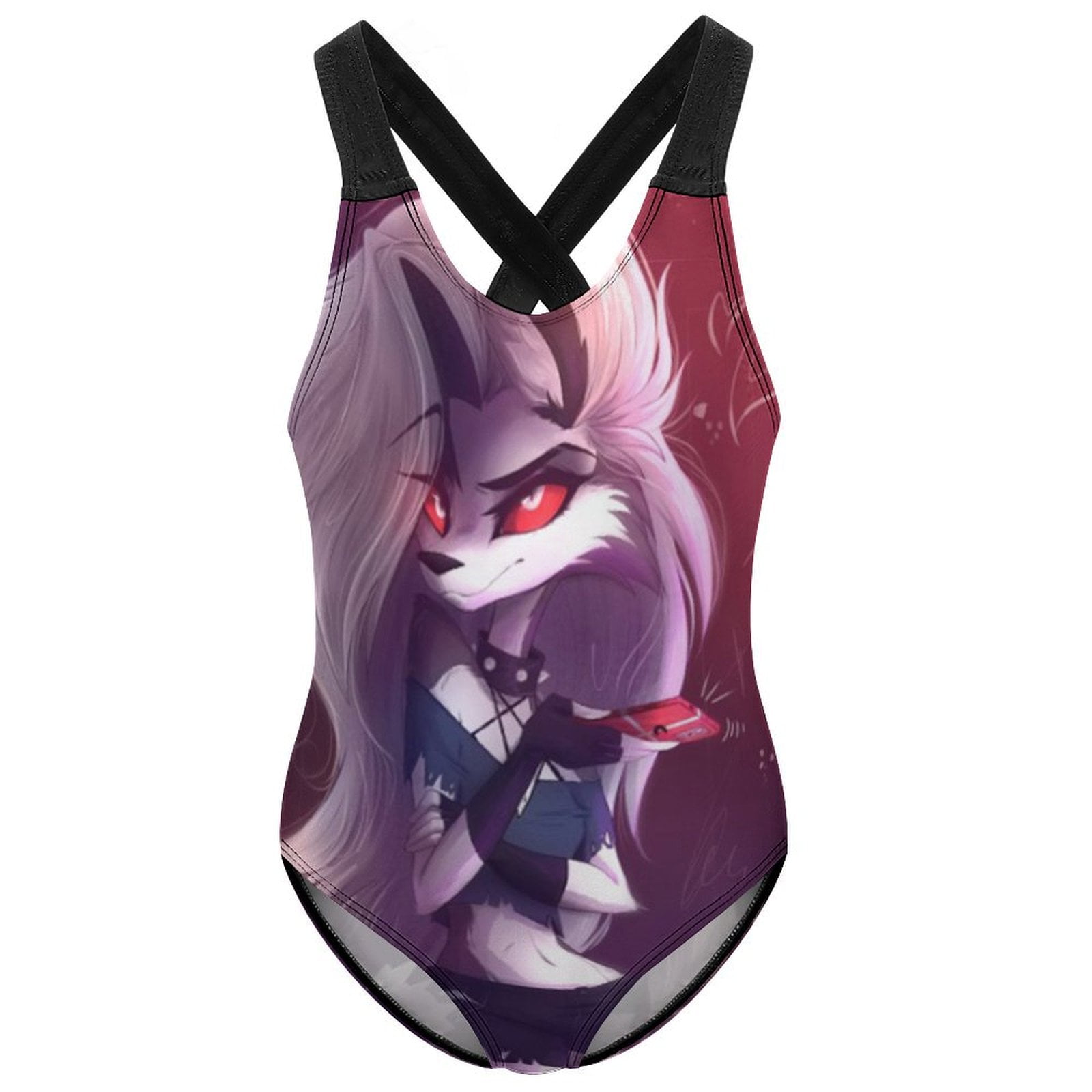 Helluva Boss Girls One-piece Swimsuit Beach Pool Kids Swimwear Bathing ...