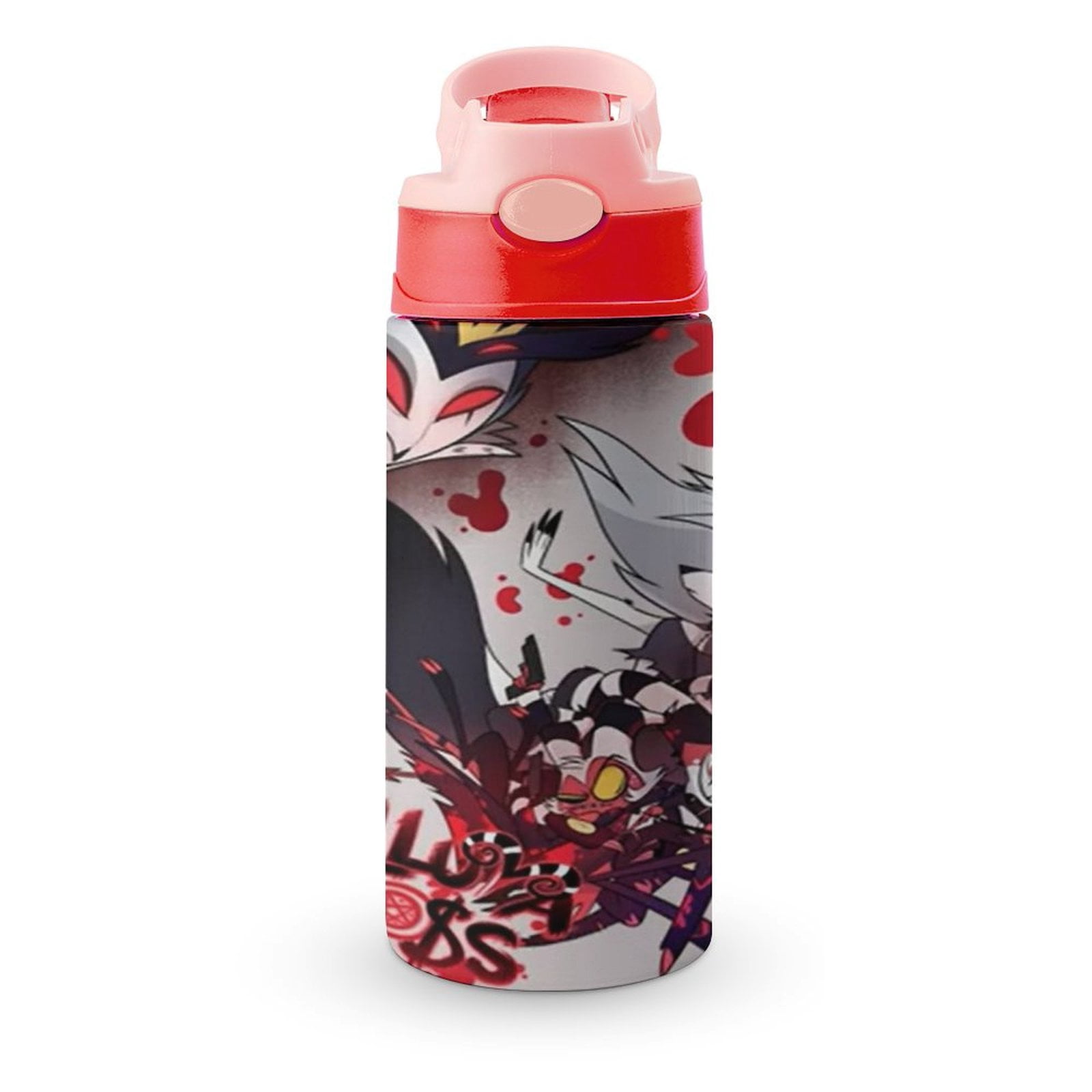 Helluva Boss Insulated Bottle with Straw And Built in Carrying Loop ...