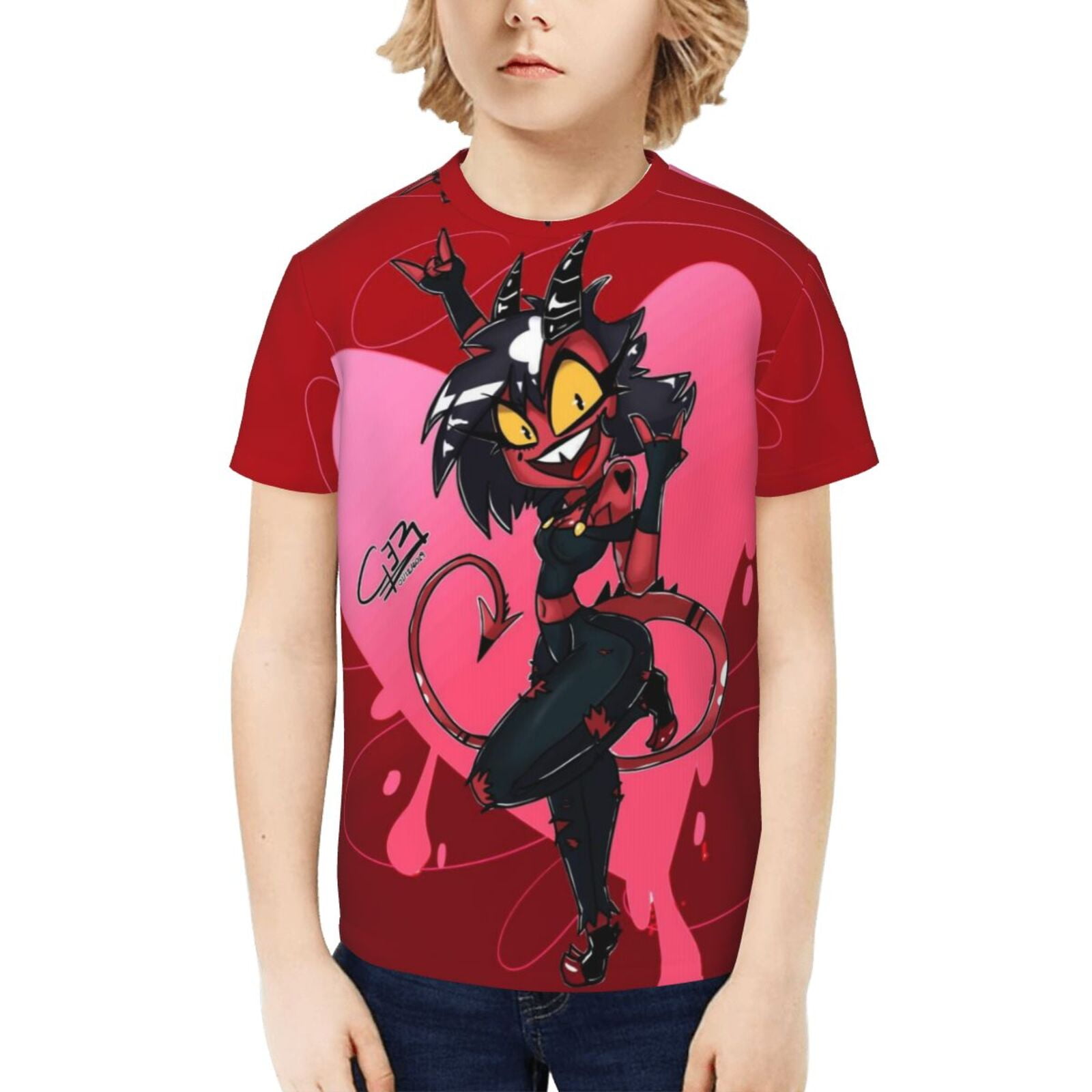 Helluva Boss Kids T-Shirt 3d Printed Graphic T-Shirts Boys And Girls ...