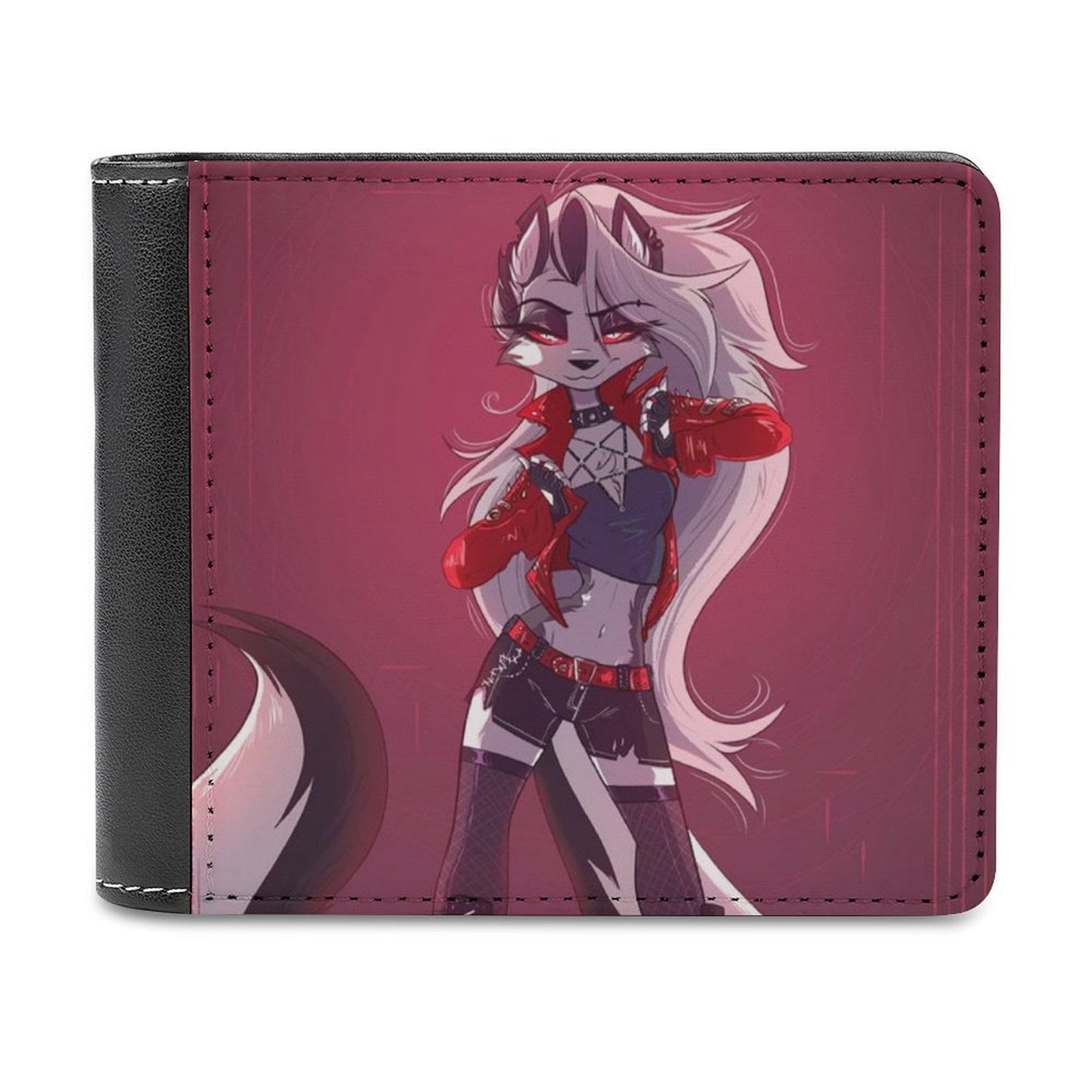 Helluva Boss Leather Wallet Slim Card Wallet Bifold RFID Blocking Card ...