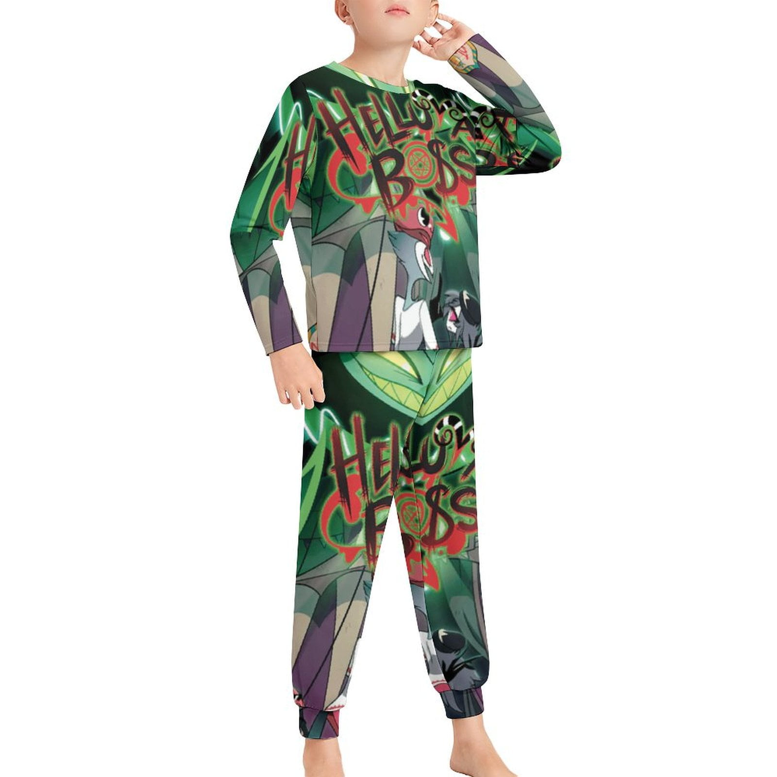 Helluva Boss Little Big Bo-ys Gi-rls Pajamas Set Long Sleeve Ki-ds PJs ...
