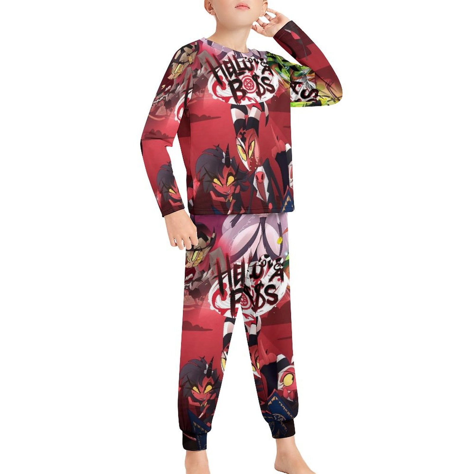 Helluva Boss Little Big Bo-ys Gi-rls Pajamas Set Long Sleeve Ki-ds PJs ...
