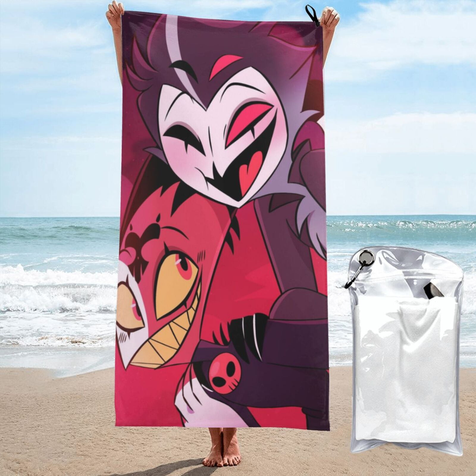 Helluva Boss Microfiber Beach Towel, 27.5"x55" Oversized Sand Free ...