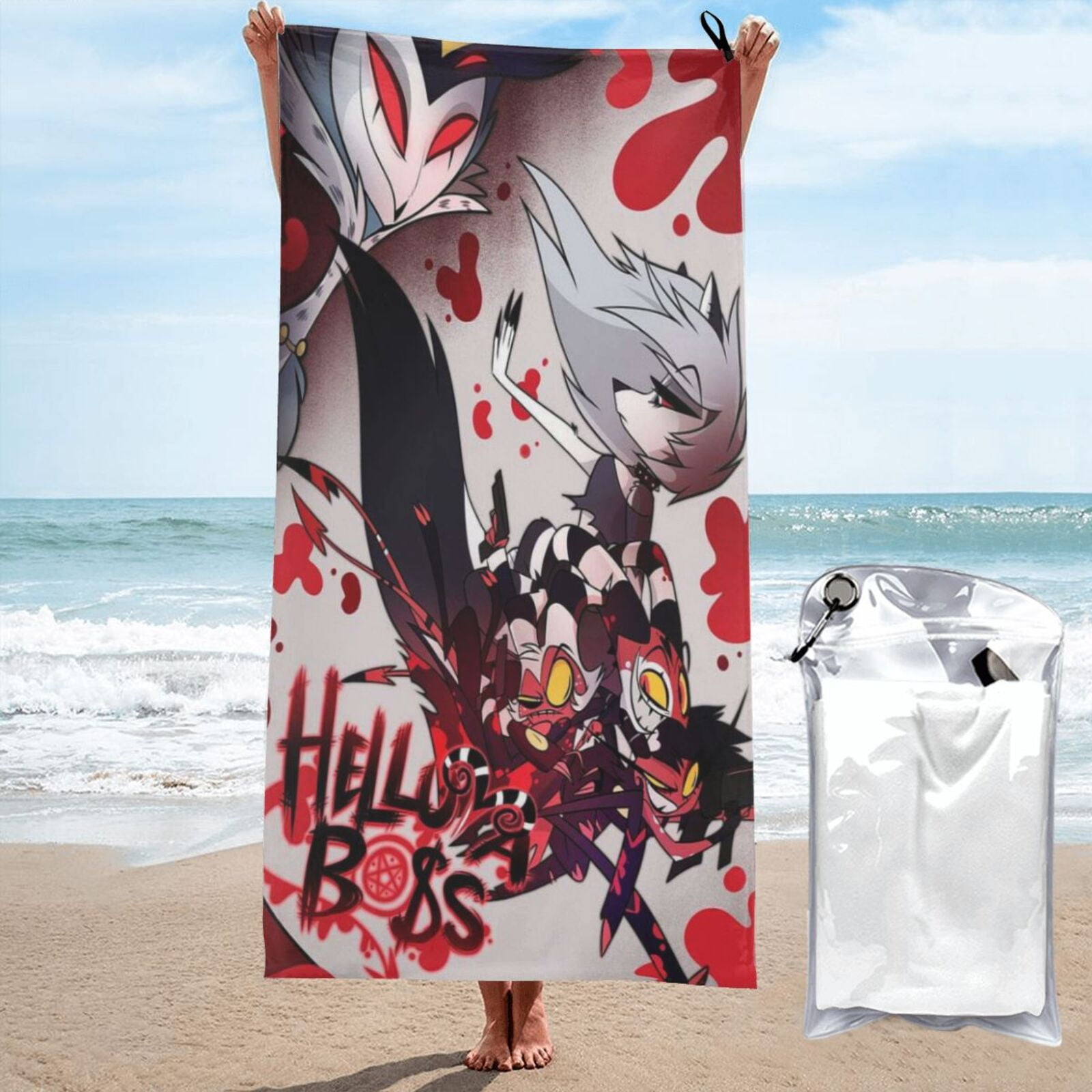 Helluva Boss Microfiber Beach Towel, 27.5"x55" Oversized Sand Free ...