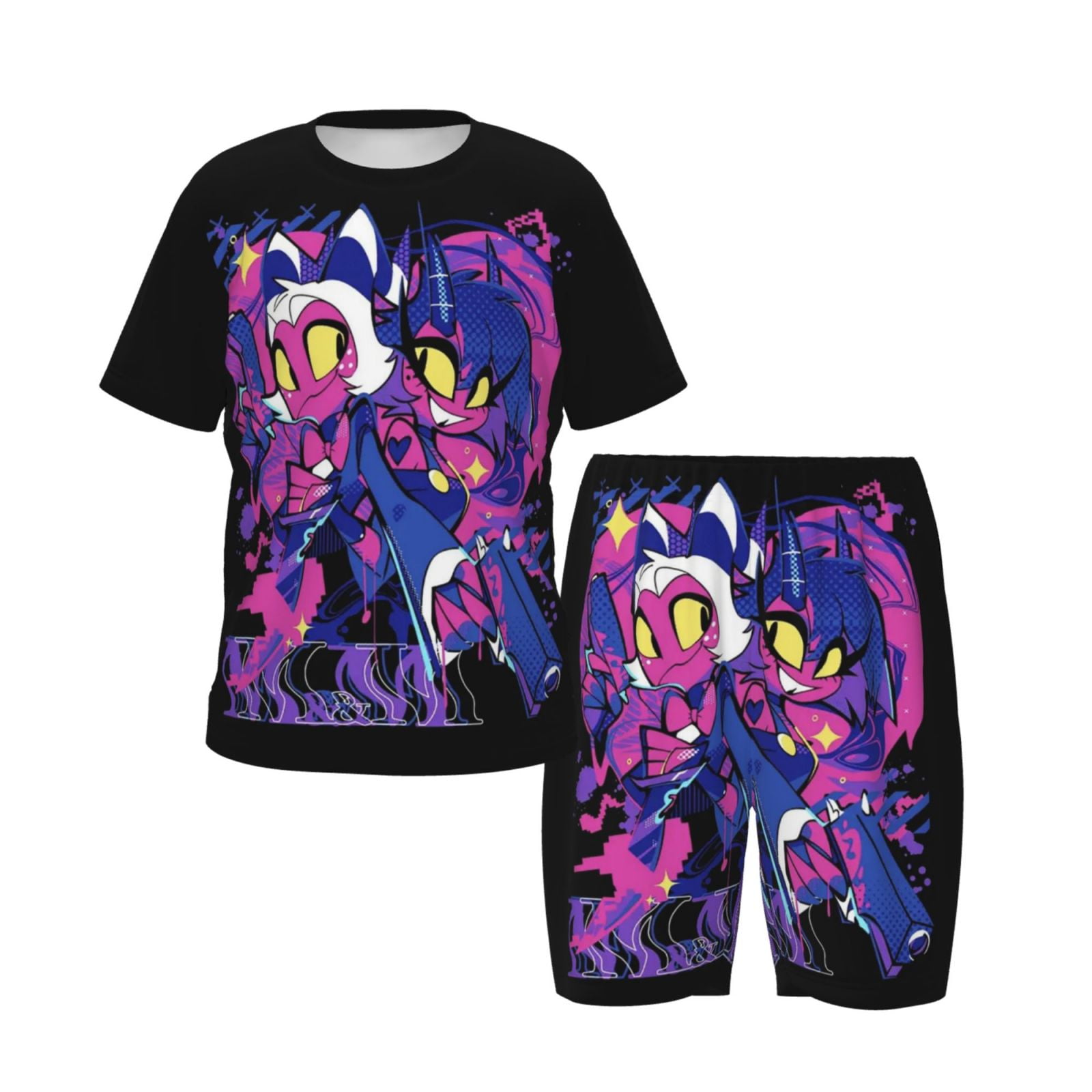 Helluva Boss Moxie Millie Pajama Set Sleepwear Short Sleeves Pants 2 ...