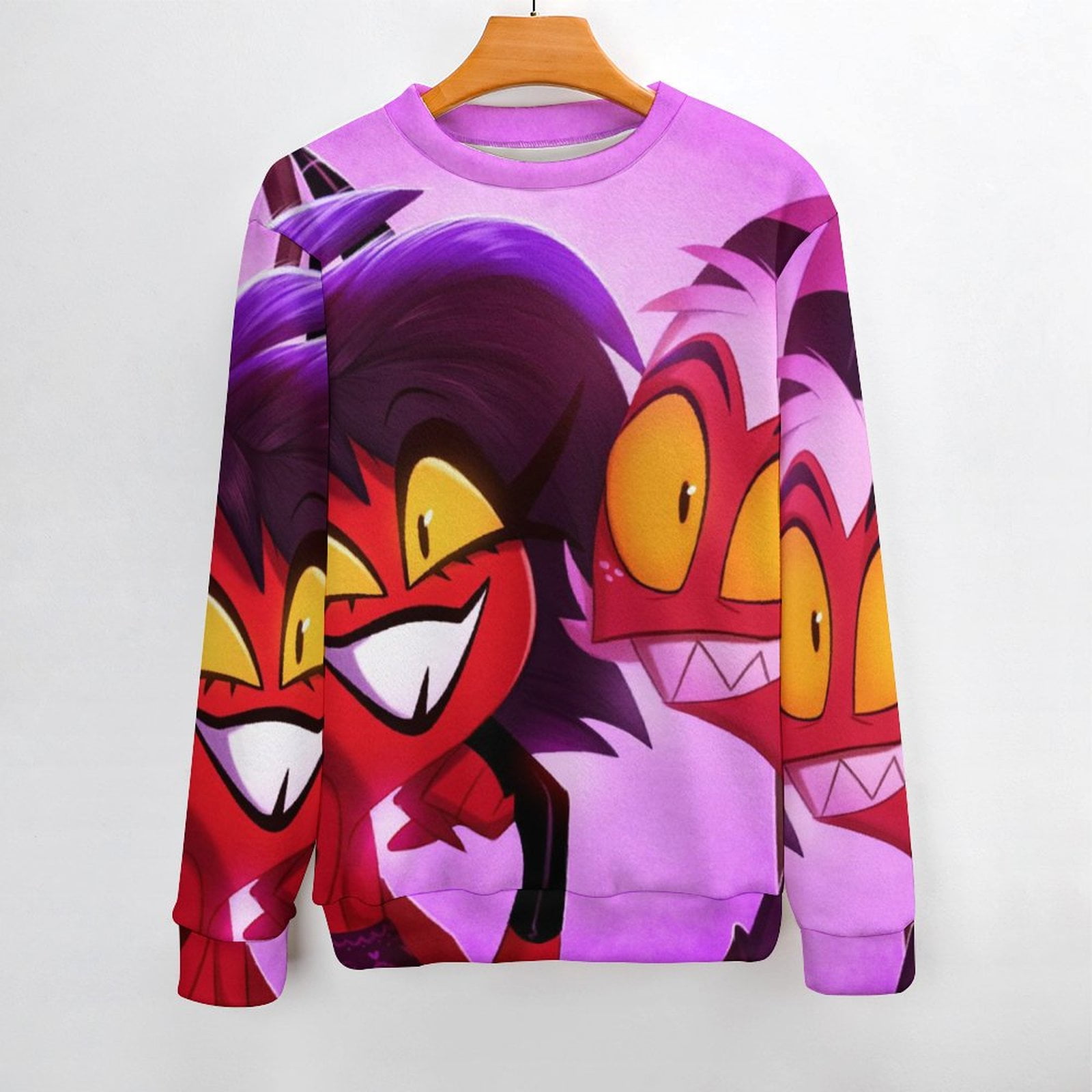 Helluva Boss Moxxie Millie Round Neck Sweater Pullover Unisex Turtleneck Fashion 3D Printed Soft ...