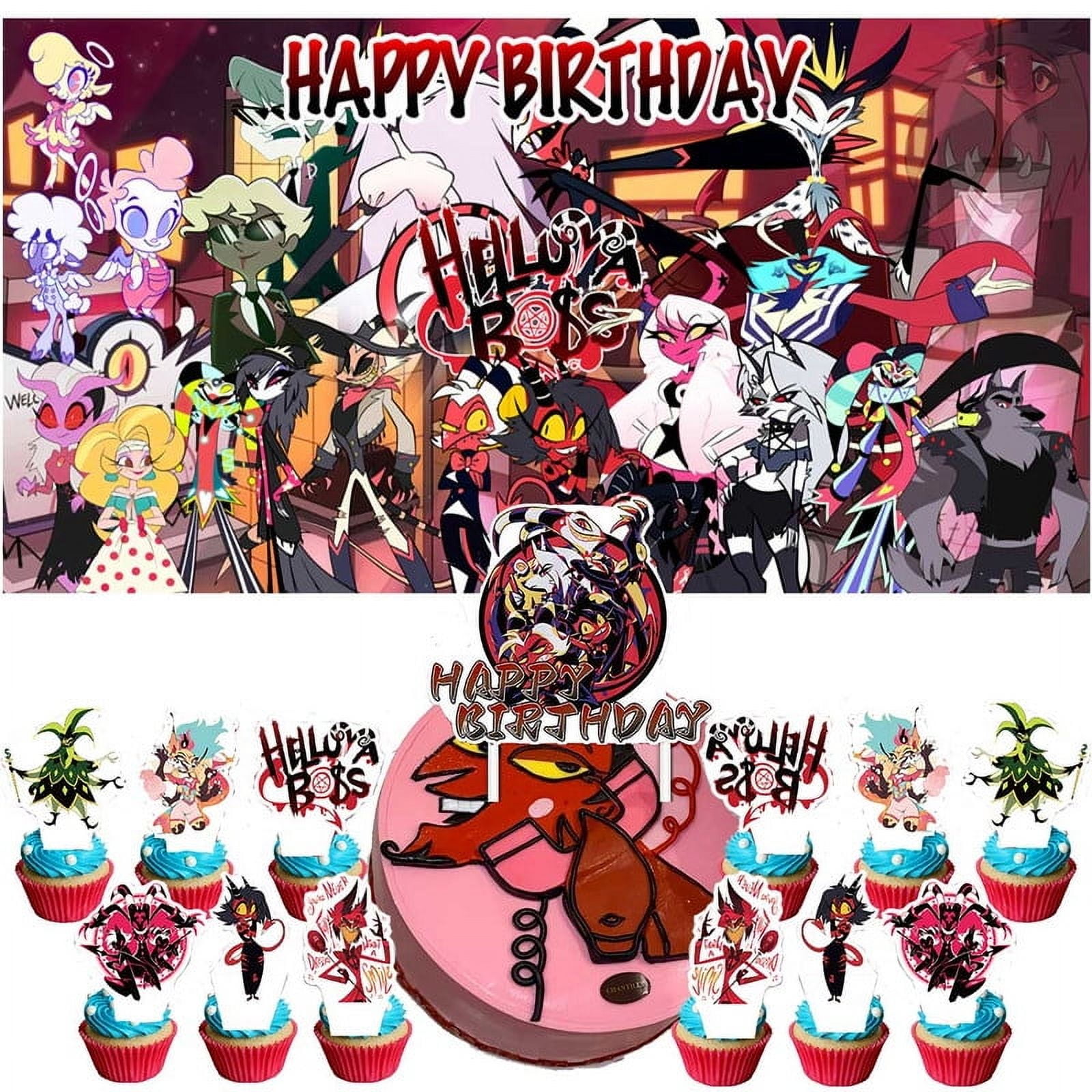 Helluva Boss Party Decor Decorations Birthday Set for Kids Supplies Kit ...
