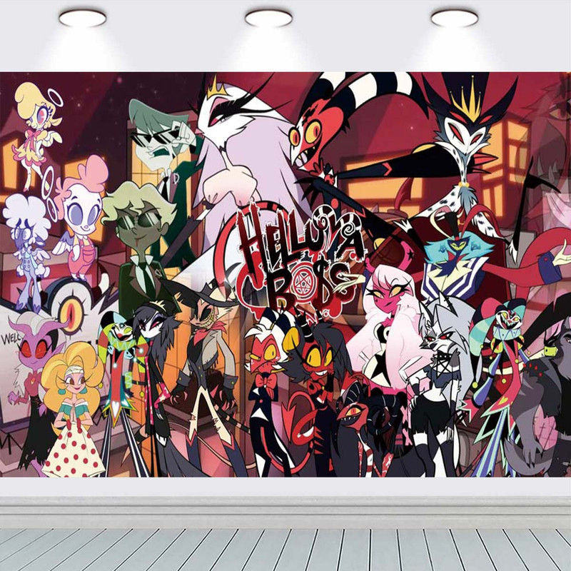 Helluva Boss Party Supplies Taspestry Poster Banner Backdrop Background ...