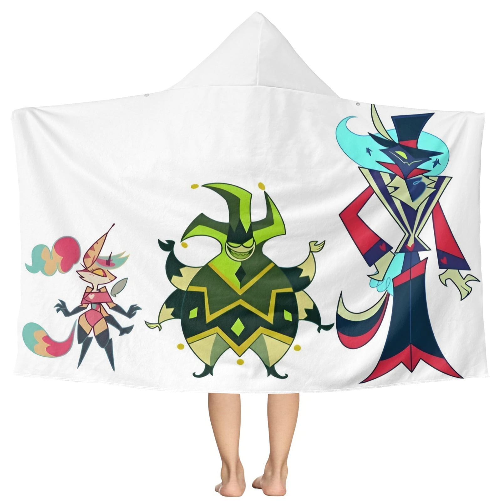 Helluva Boss Pattern Beach Poncho - Microfiber - Towel - Kids ...