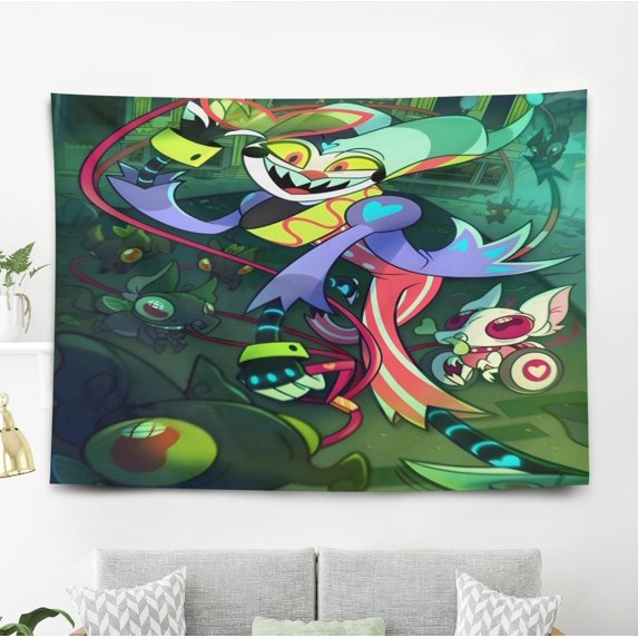 Helluva Boss Pattern Wall Hanging 50*60 Inches High-Quality Peach Skin ...