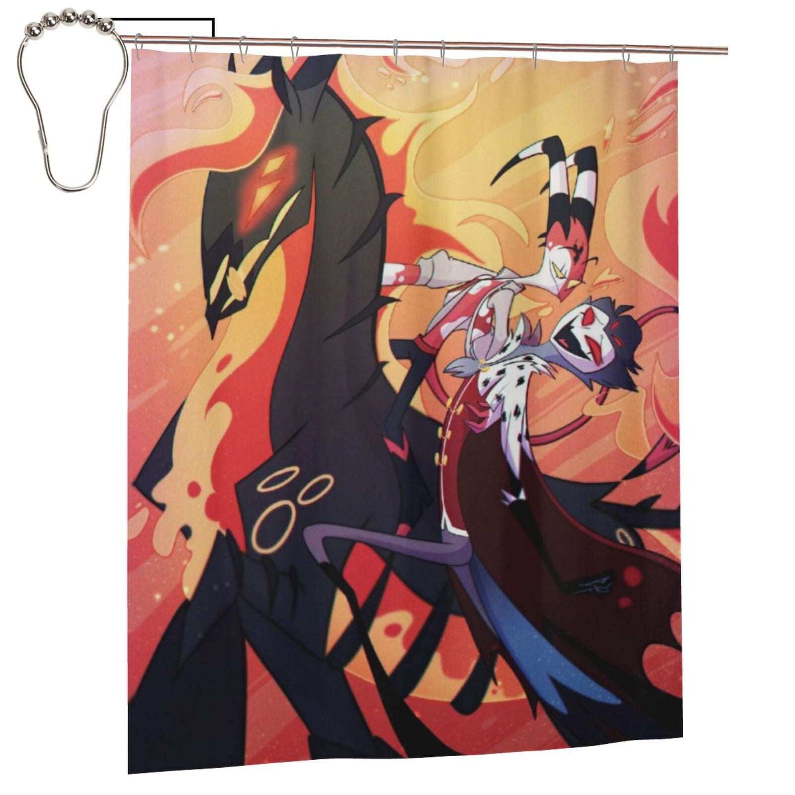 Helluva Boss Poster Shower Curtain Bathroom Accessories Decor Polyester ...