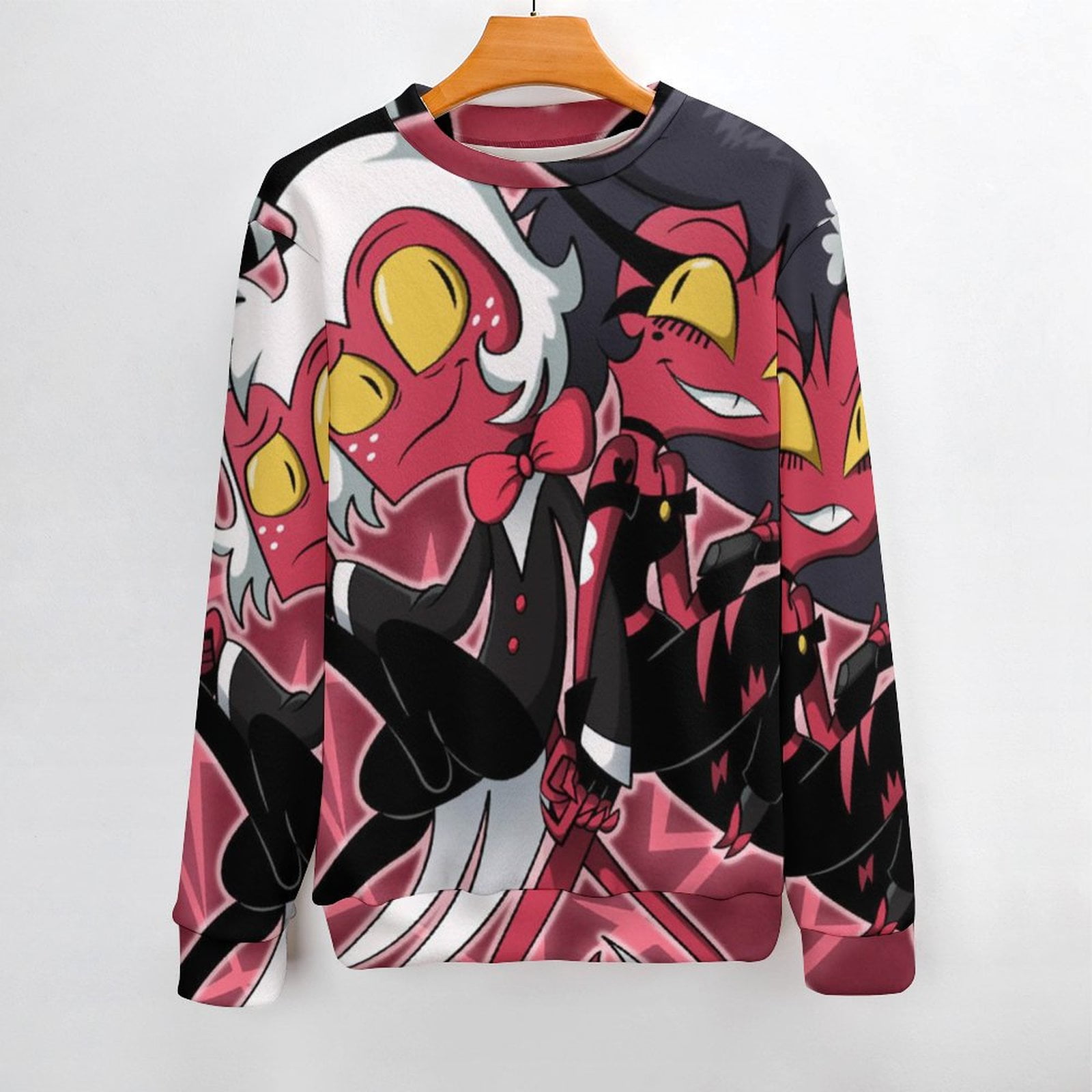 Helluva Boss Roles Round Neck Sweater Pullover Unisex Turtleneck Fashion 3D Printed Soft Sweater ...