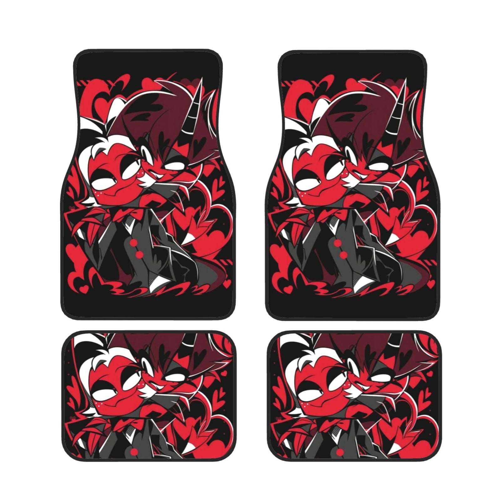 Helluva Boss Set Of 4 Universal Front And Rear Floor Mats With Non-Slip ...