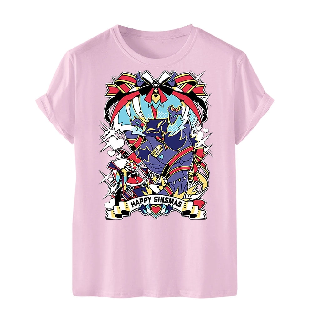 Helluva Boss Sinsmas 2024 Asmodeus Fizz T-Shirt Men/Women Streetwear T ...