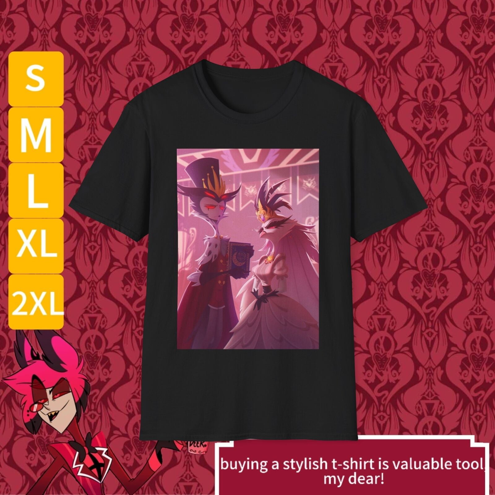 Helluva Boss Stolas Stella Octavia Blitzo Unisex Softstyle T-Shirt ...