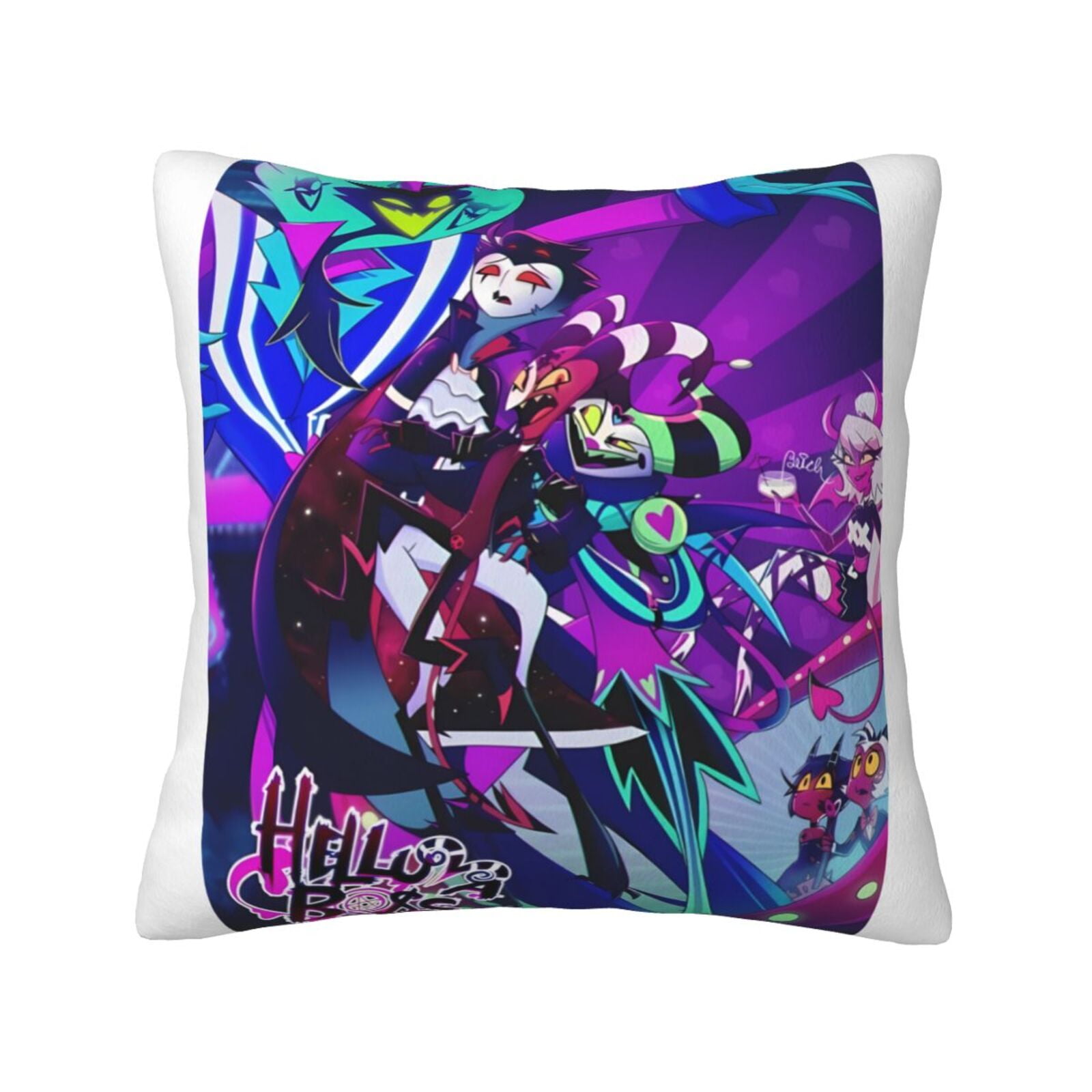 Helluva Boss Velvet Pillow Covers Decorative Square Pillowcase Soft ...