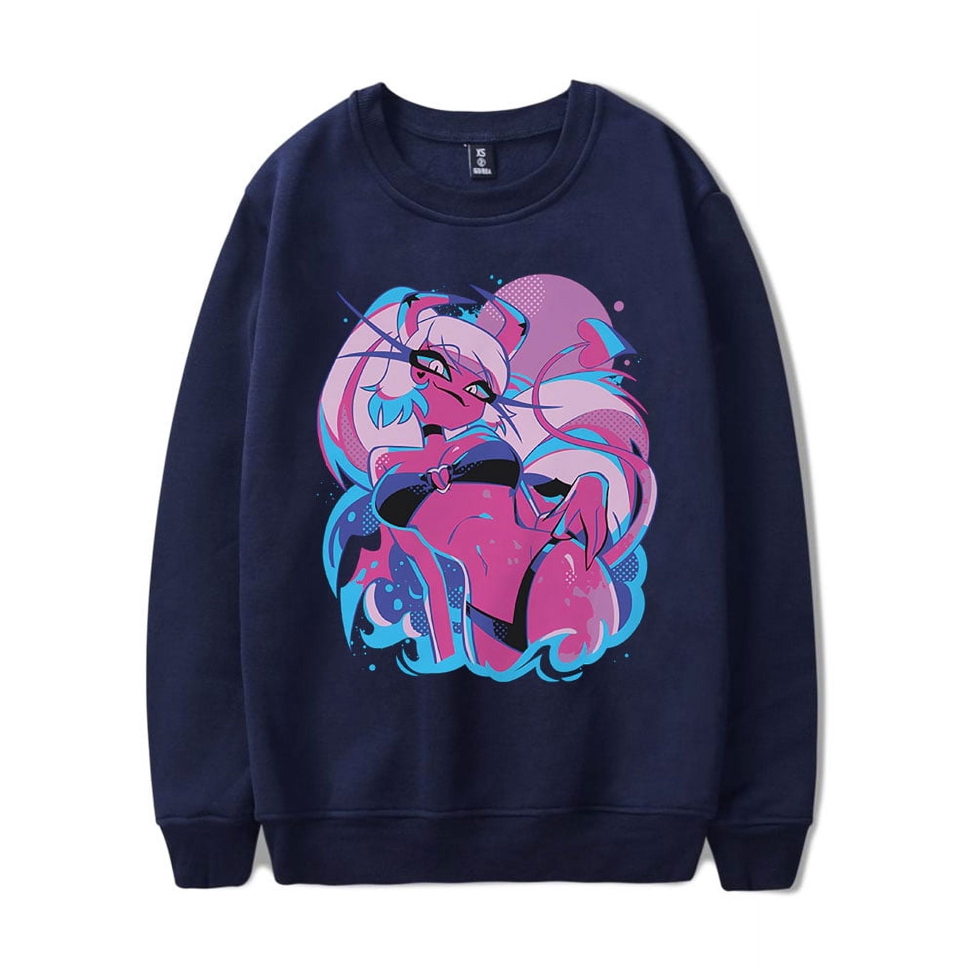 Helluva Boss Verosika Summer Splatter Crewncek Sweatshirt Merch Casual ...
